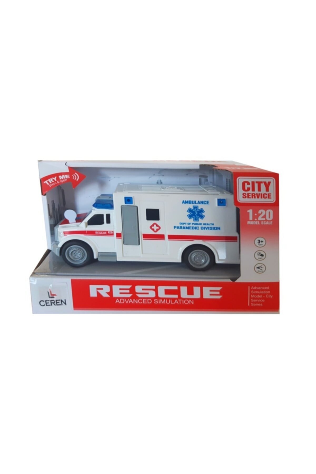 Genel Markalar Işıklı Ve Sesli Sürtmeli Oyuncak Ambulans Araba - Fiyatı ...