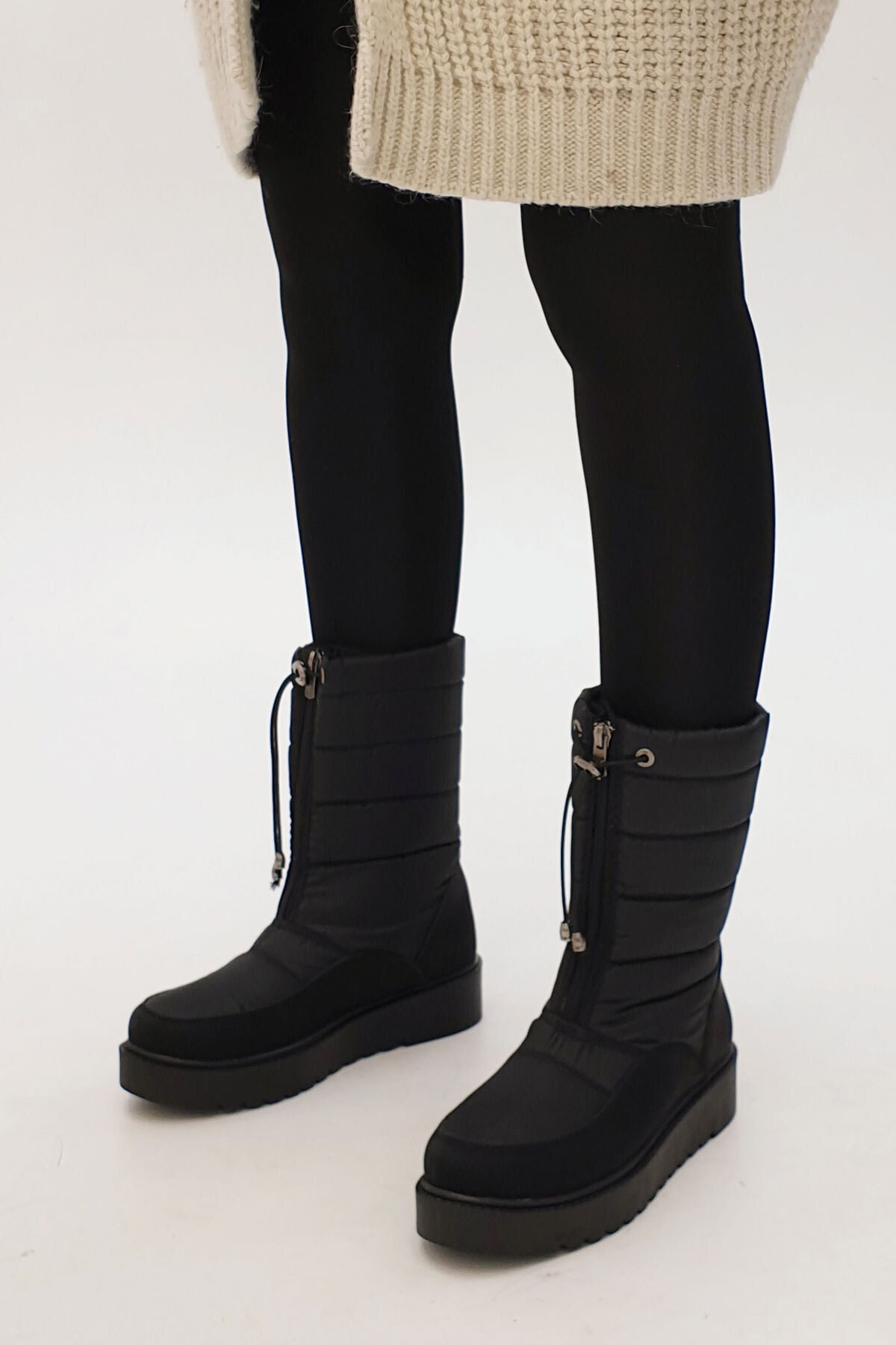 Marjin Kadın Siyah Deviza Kar Botu