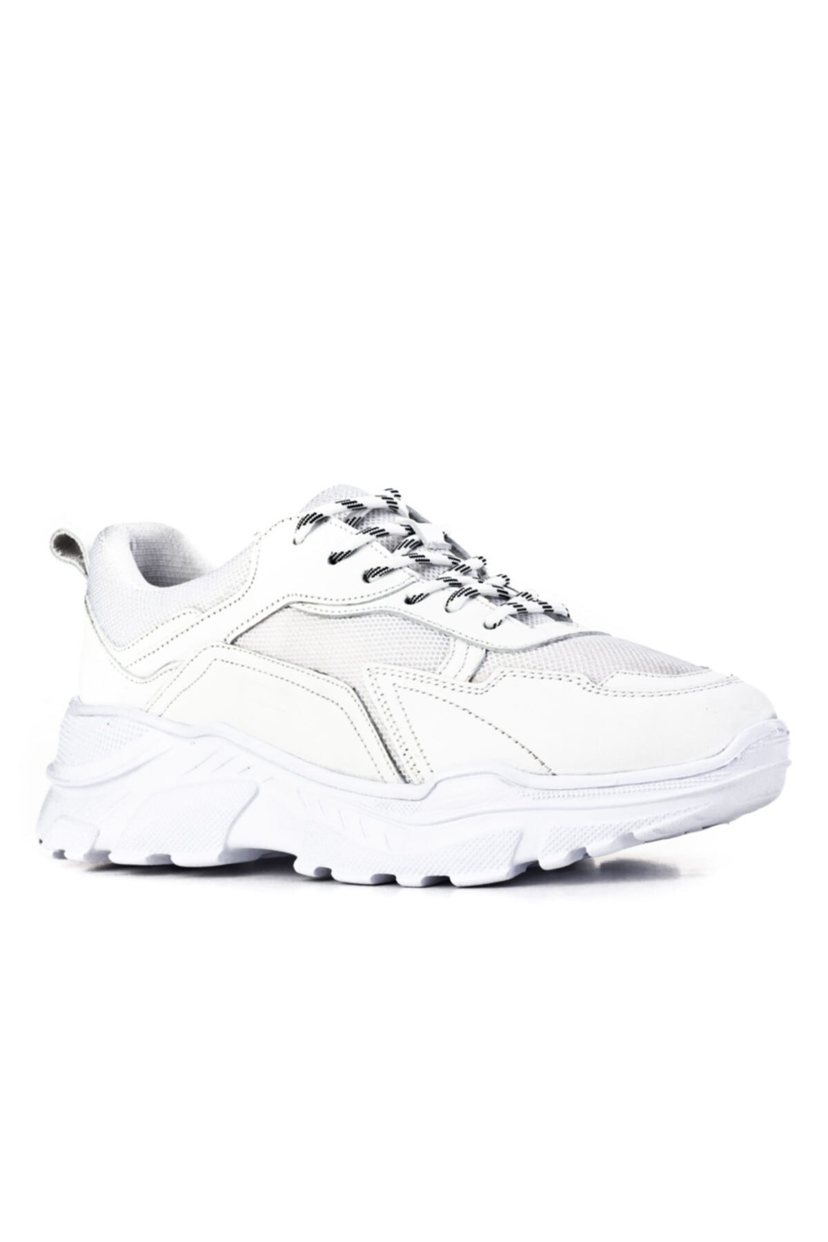 Cabani Kadın Beyaz Hakiki Deri Ayakkabı