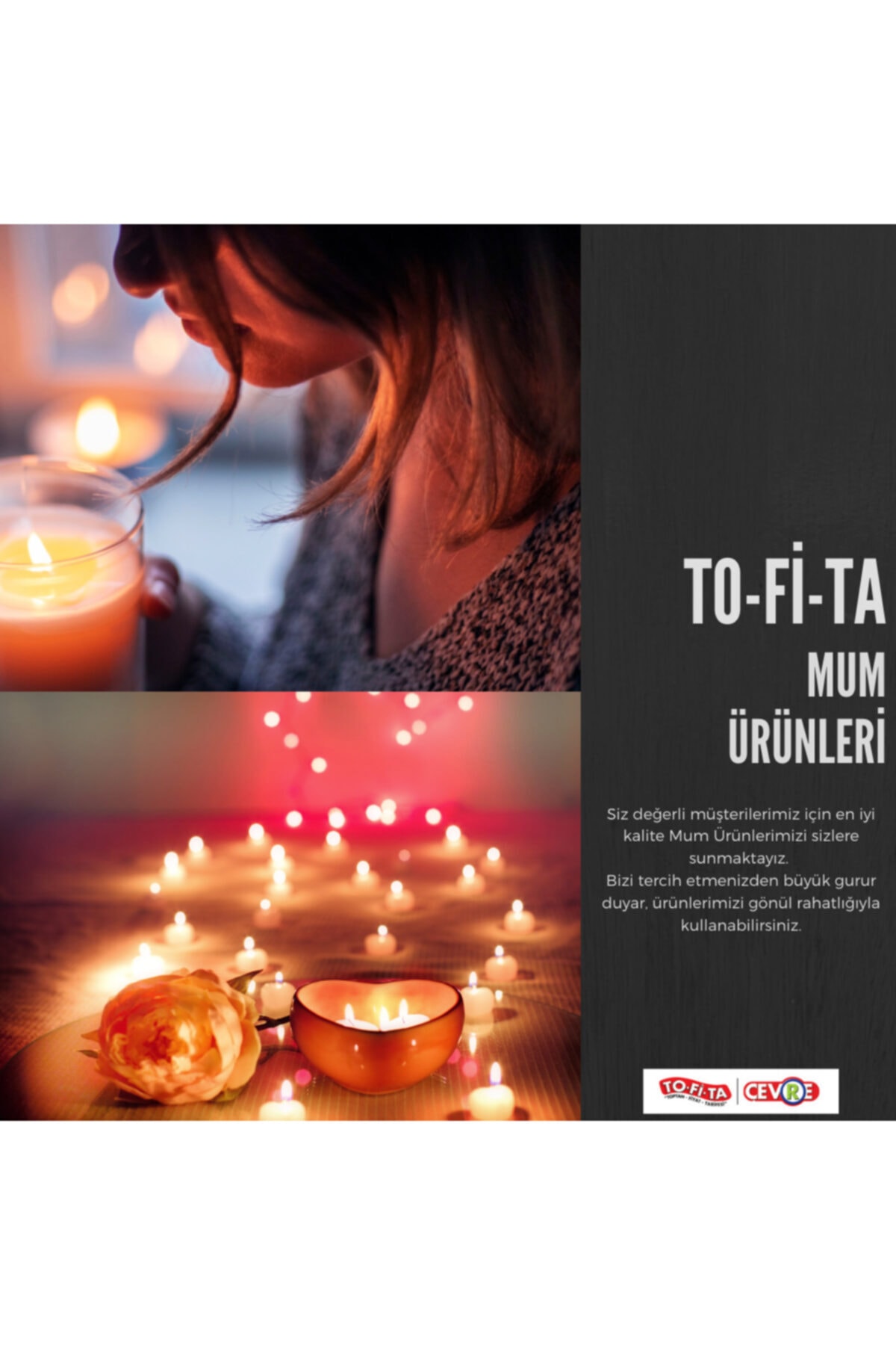 TO-Fİ-TA toptanfiyattarifesi Beyaz Kalın Ekonomik Paket 1 Mum 14 cm 20 ...