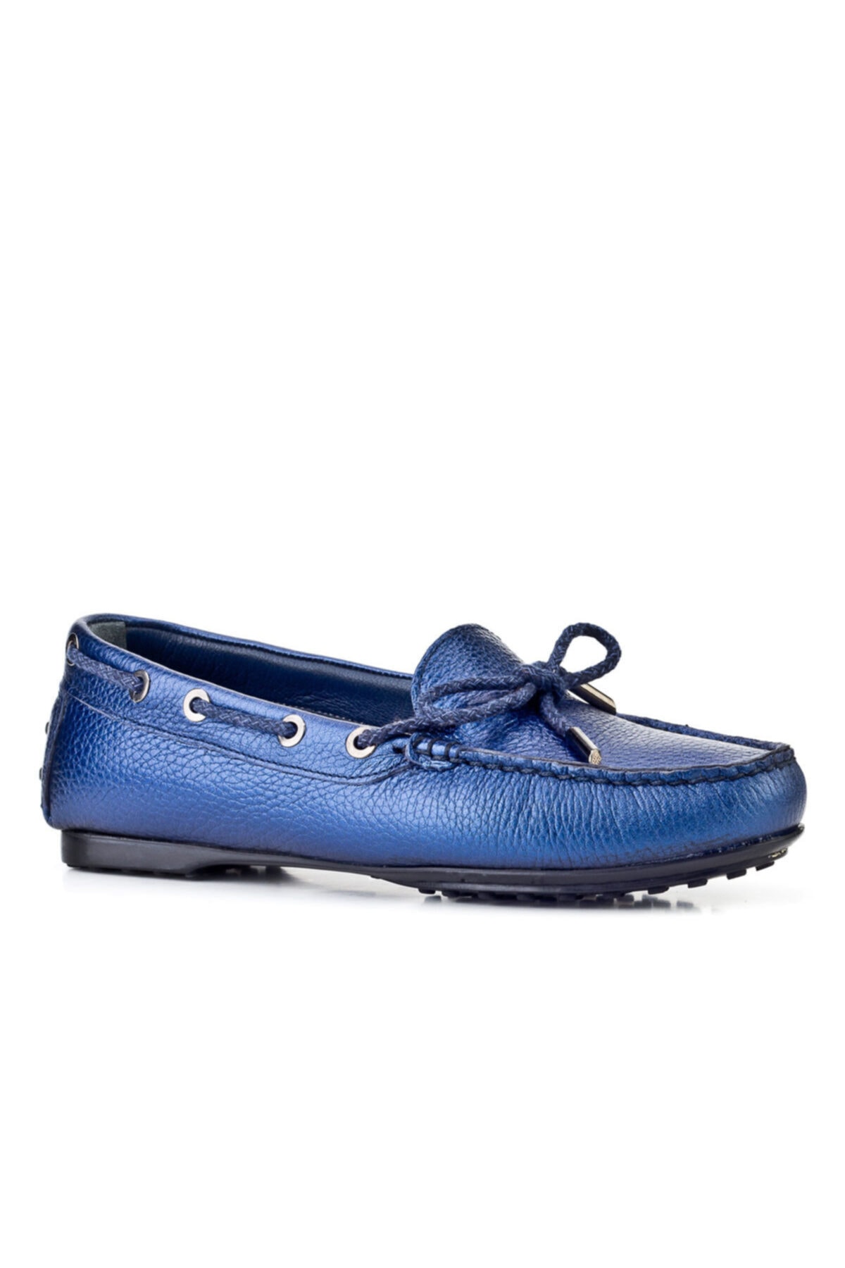 Cabani Kadın Lacivert Hakiki Deri Ayakkabı