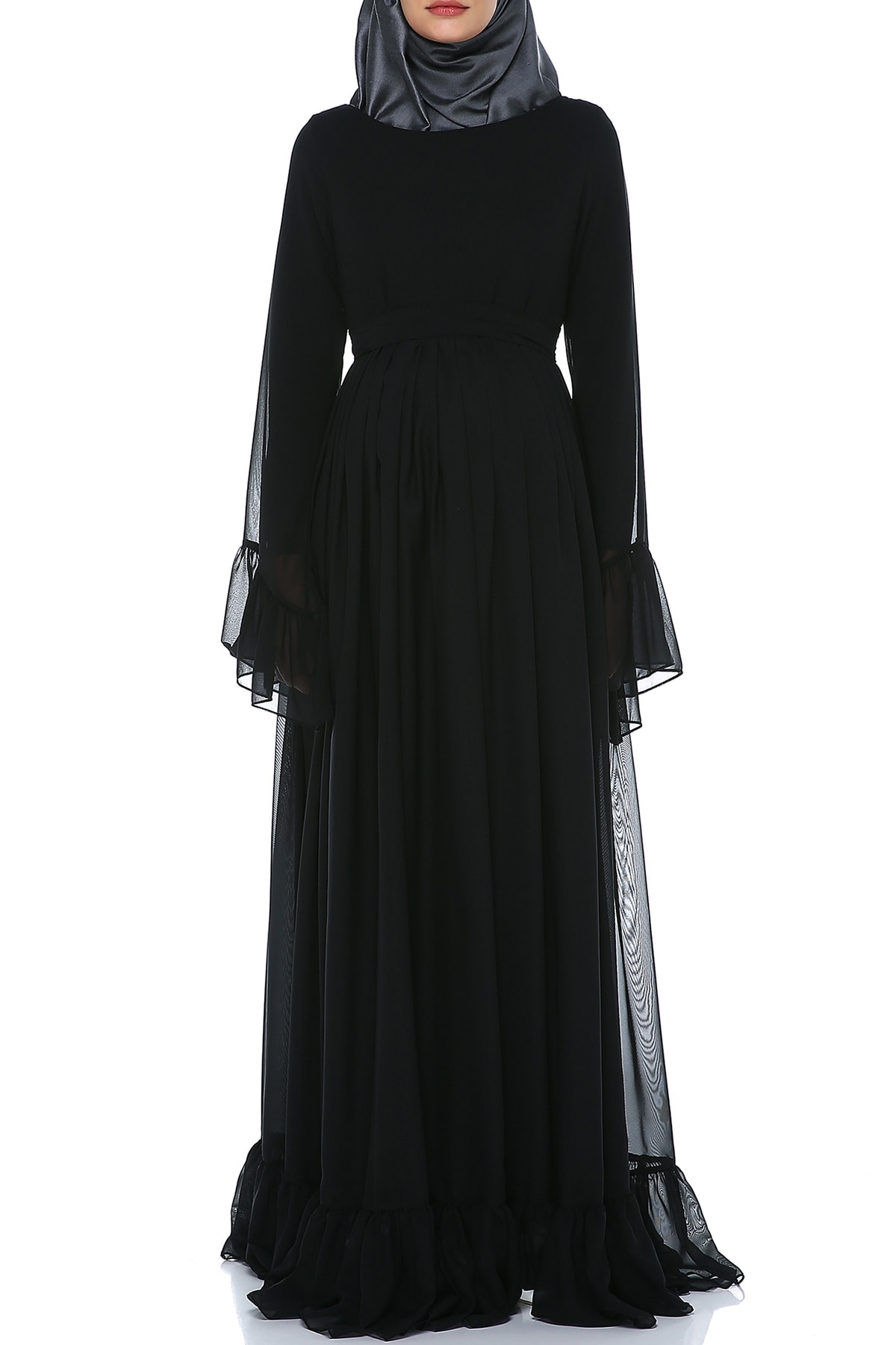 MODA LABİO Siyah Minel Şifon Tesettür Hamile Elbisesi Fiyatı, Yorumları ...