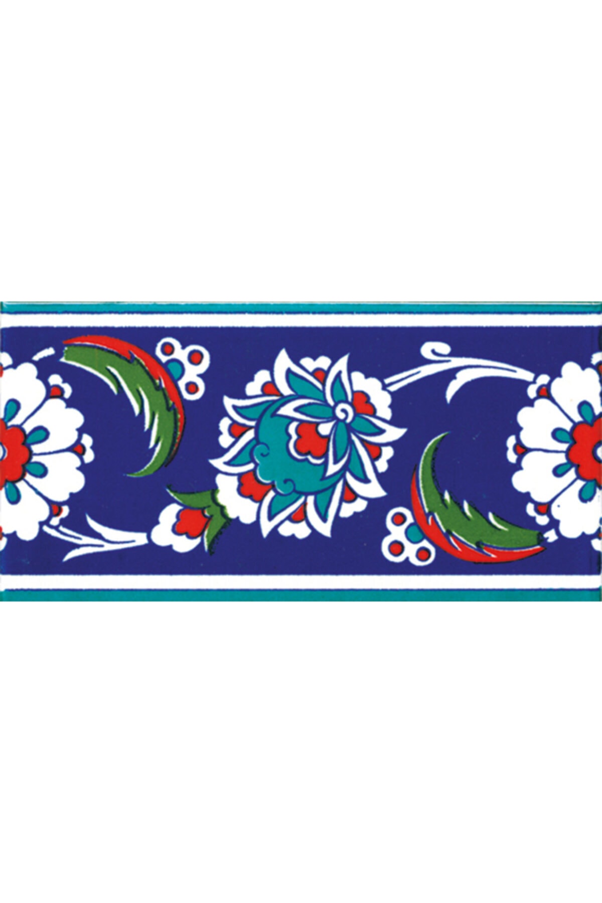 Armada Çini 10x20 Cm Ks 12 Iznik Çiçek Desenli Seramik Çini Bordür ...