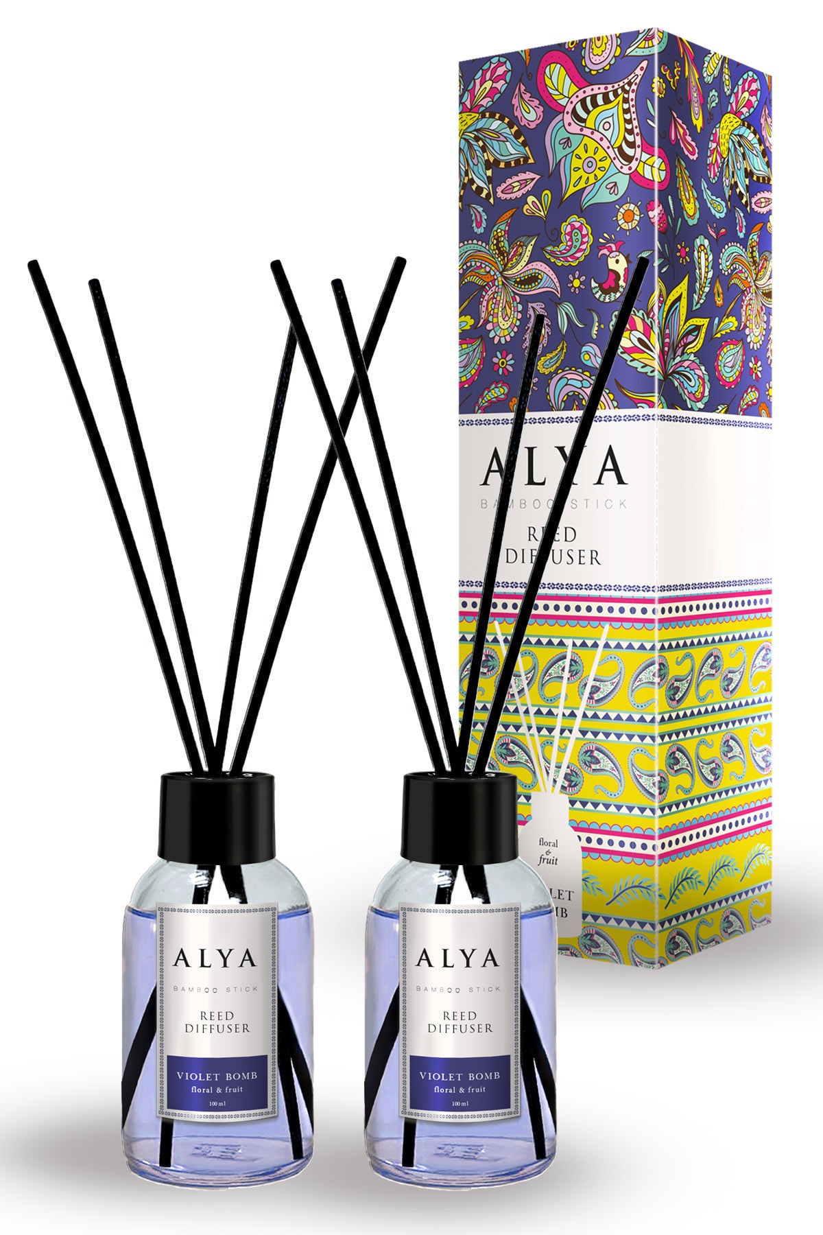 Alya Bambu Çubuklu Oda Kokusu Violet Bomb 100 ml x 2 AdetFiyatı ...