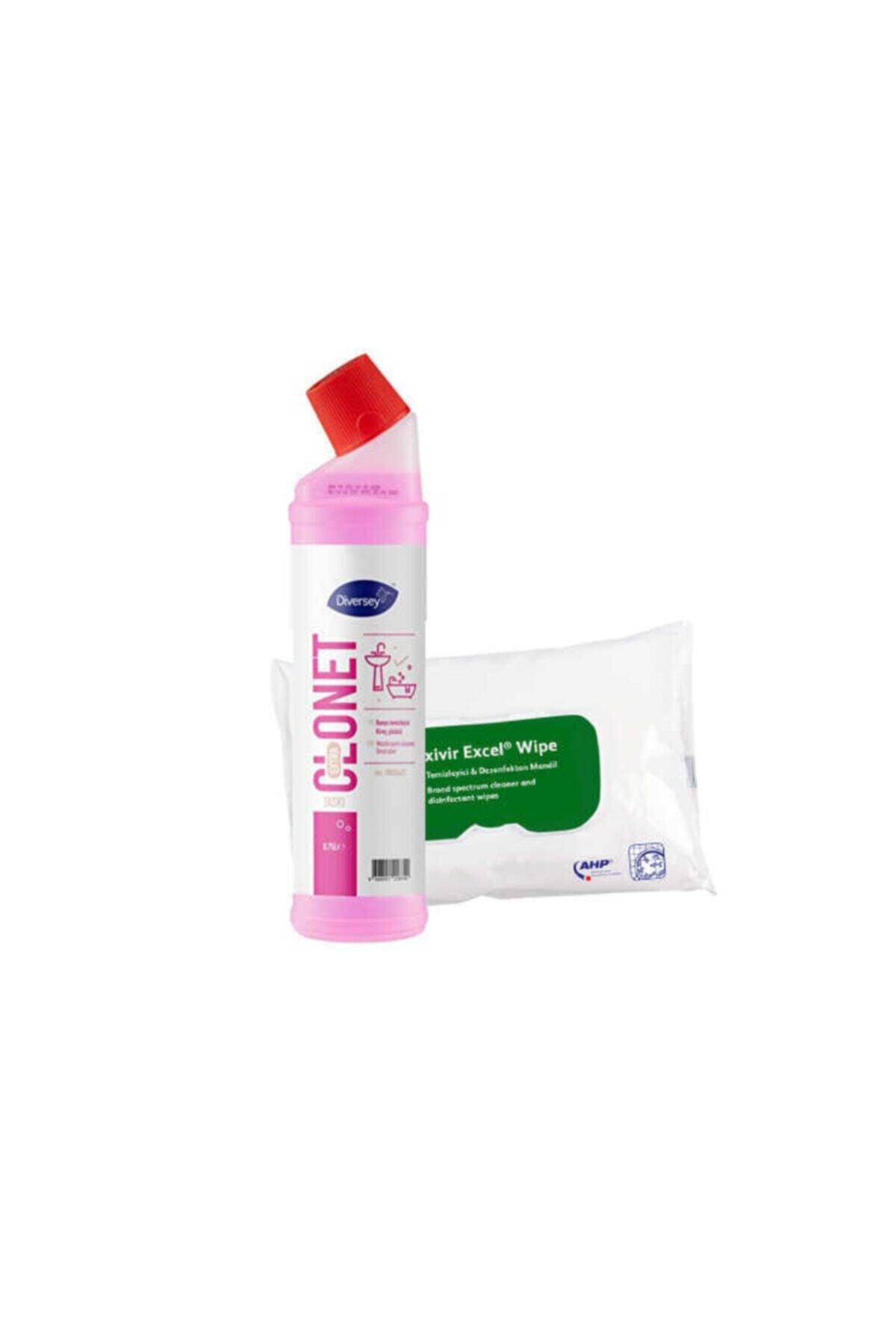 Diversey Taski Clonet Extra 750ml + Oxivir Excel Ce Wipe Mendil 30lu