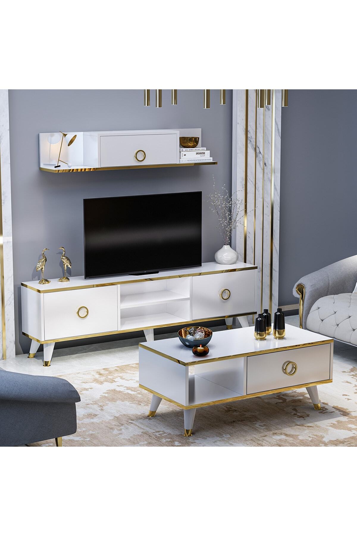 Betroya Sophia Tv Ünitesi & Orta Sehpa - Beyaz Fiyatı, Yorumları - Trendyol