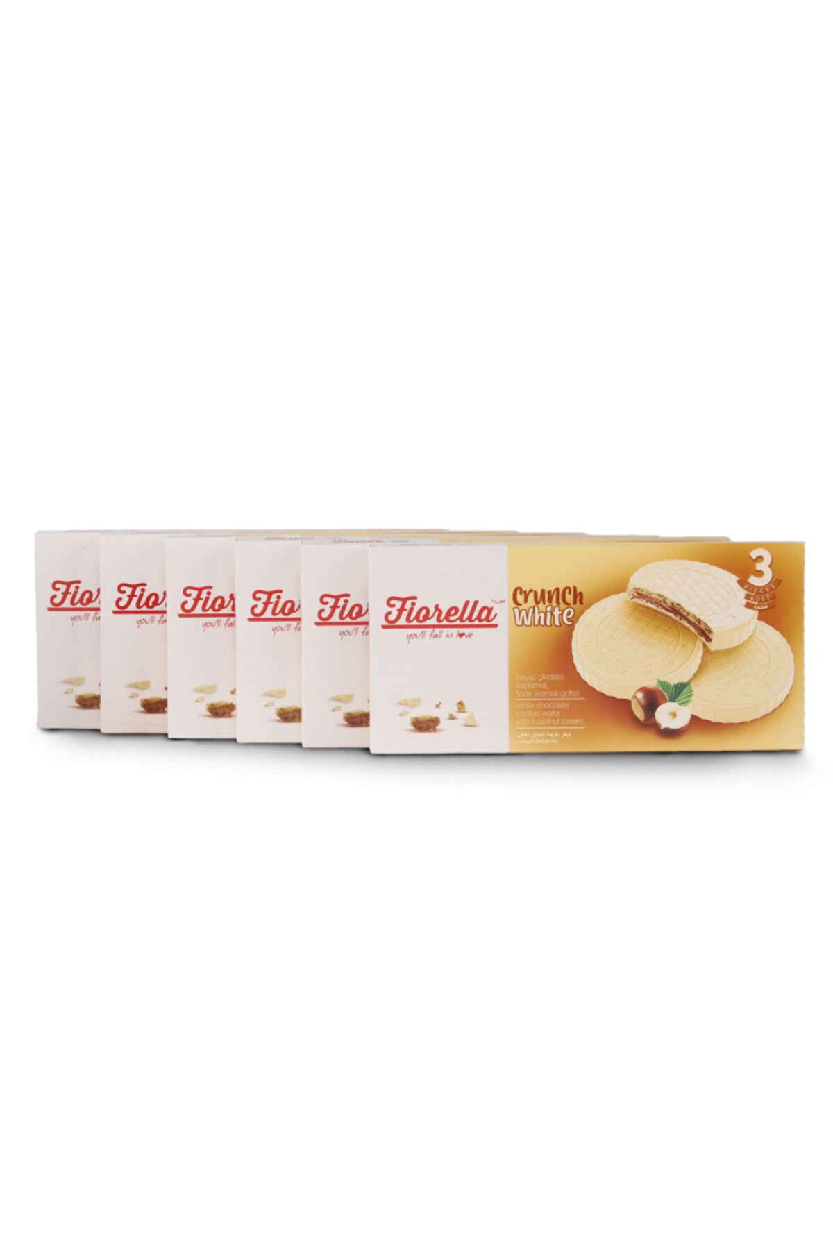 FIORELLA Crunch Beyaz Çikolatalı Gofret 20 Gr. 3 lü 6 lı Paket Fiyatı ...