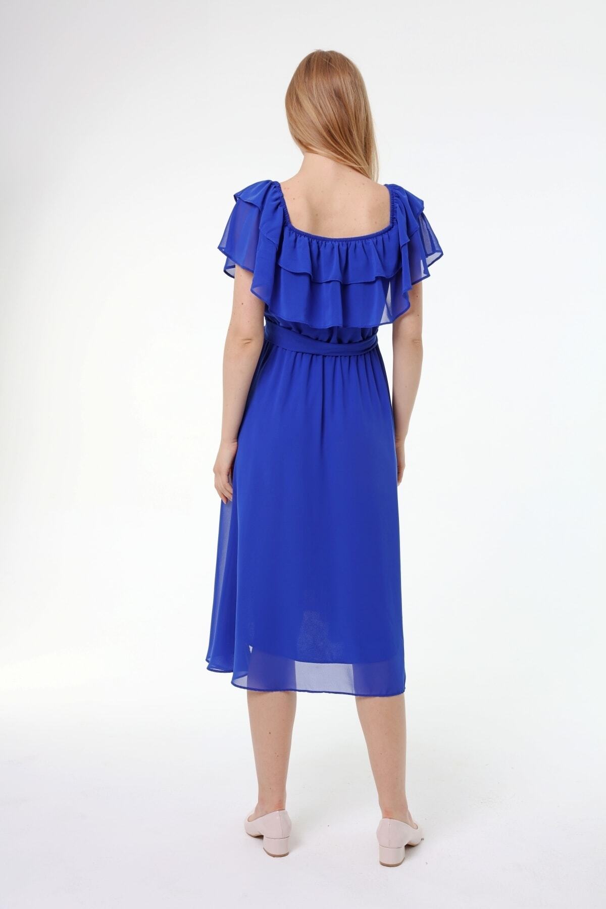 Genel Markalar Carmen Yaka Şifon Elbise Fiyatı, Yorumları - Trendyol