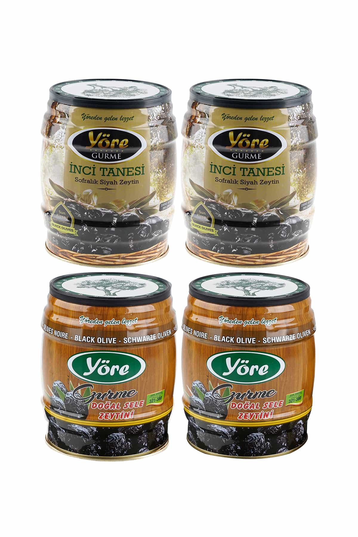 Yöre 2 Adet İnci Tanesi Siyah Zeytin 750 gr ve 2 Adet Doğal Sele Siyah ...
