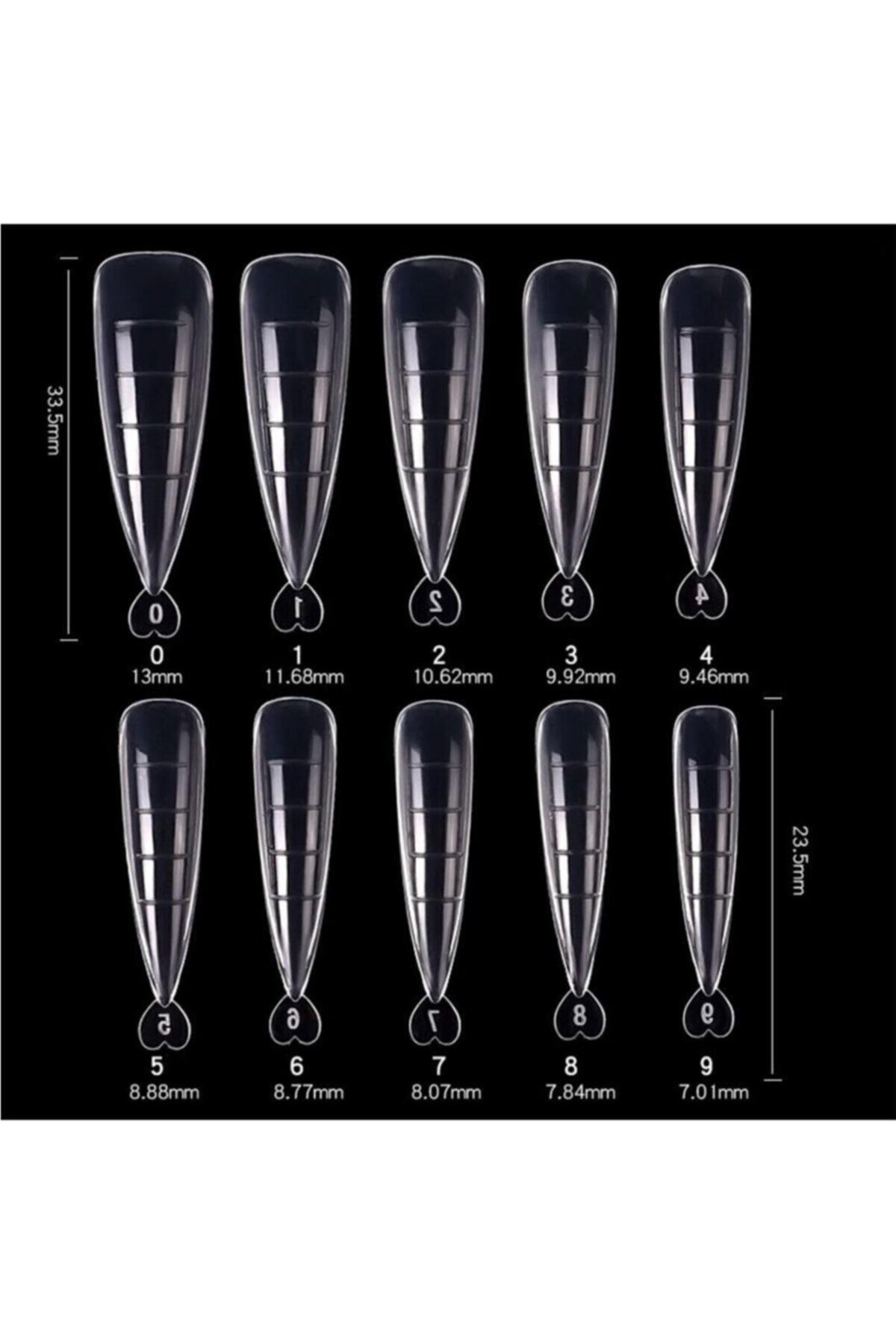 MOZIUR 100'lü Şeffaf Stiletto Dual Form Tips Fiyatı, Yorumları - Trendyol