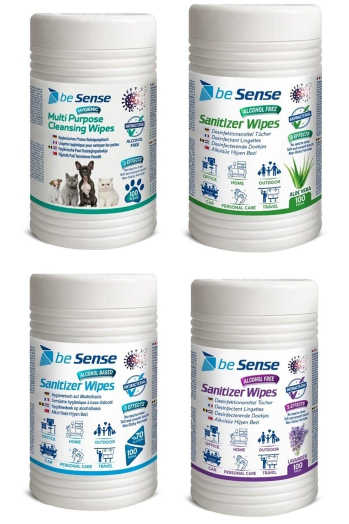 BESENSE Be Sense 100'lü 4 Adet Kutulu Islak Mendil Hijyenik ...