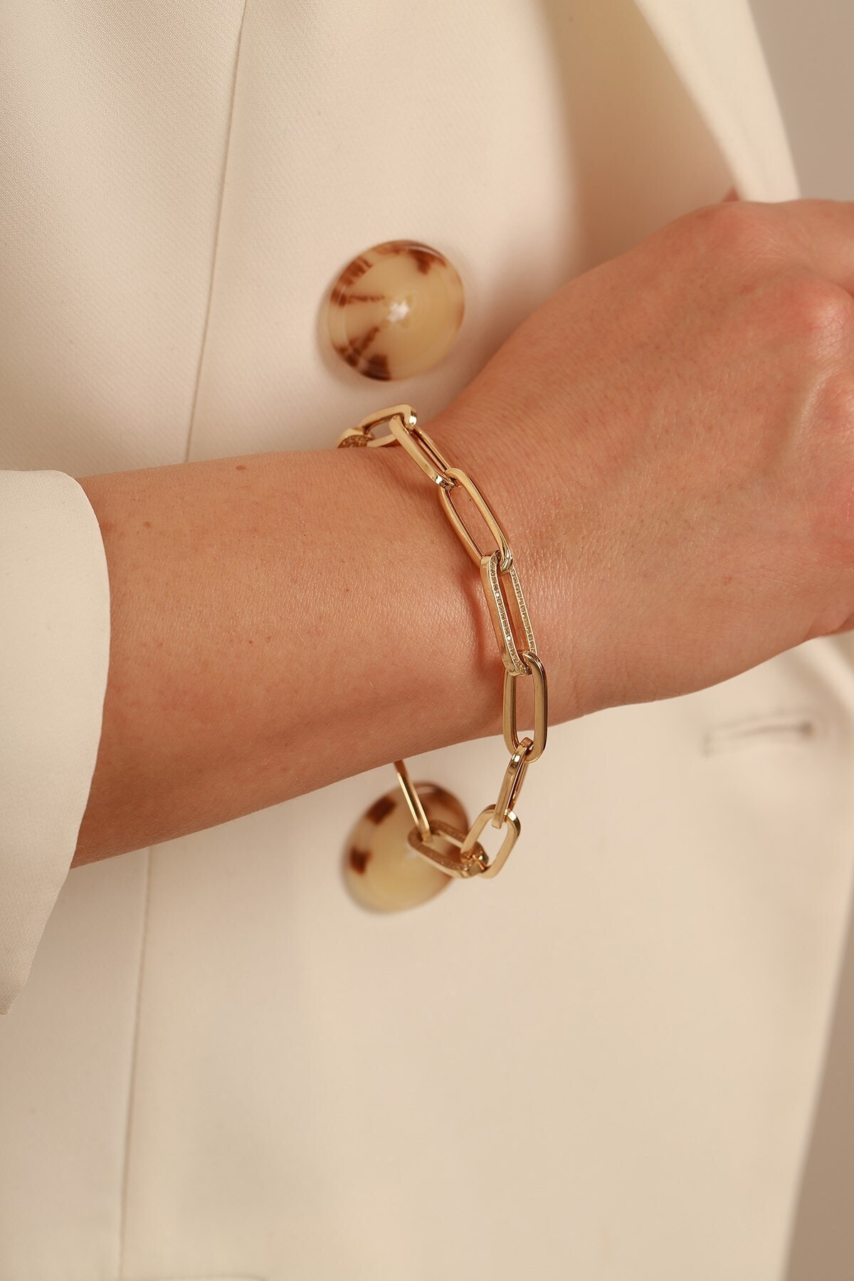 Aydın Kuyumculuk 14 Ayar Altın,taşlı Ataç Bileklik Agblk290 Fiyatı ...