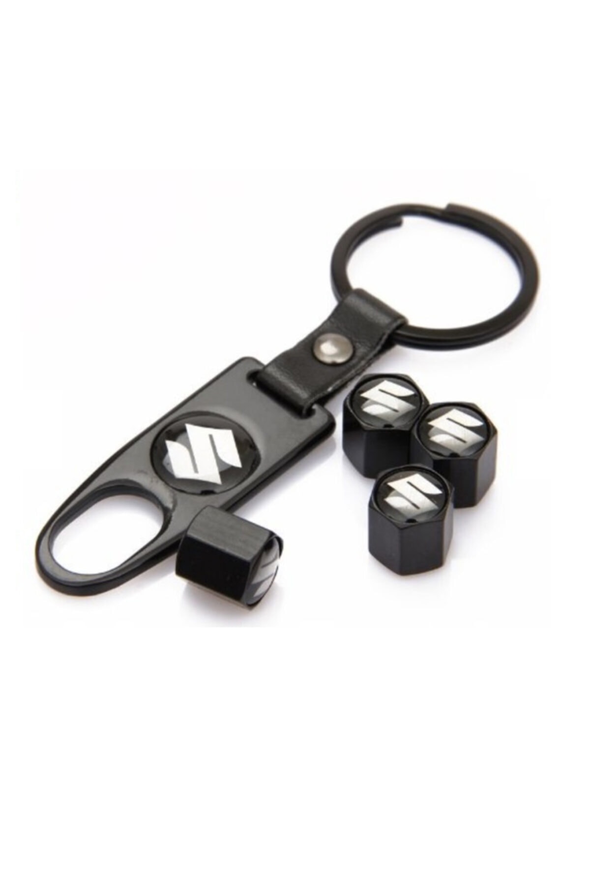 GARDENAUTO Suzuki Splash Stainless Steel Valve Cover and Keychain Set ...