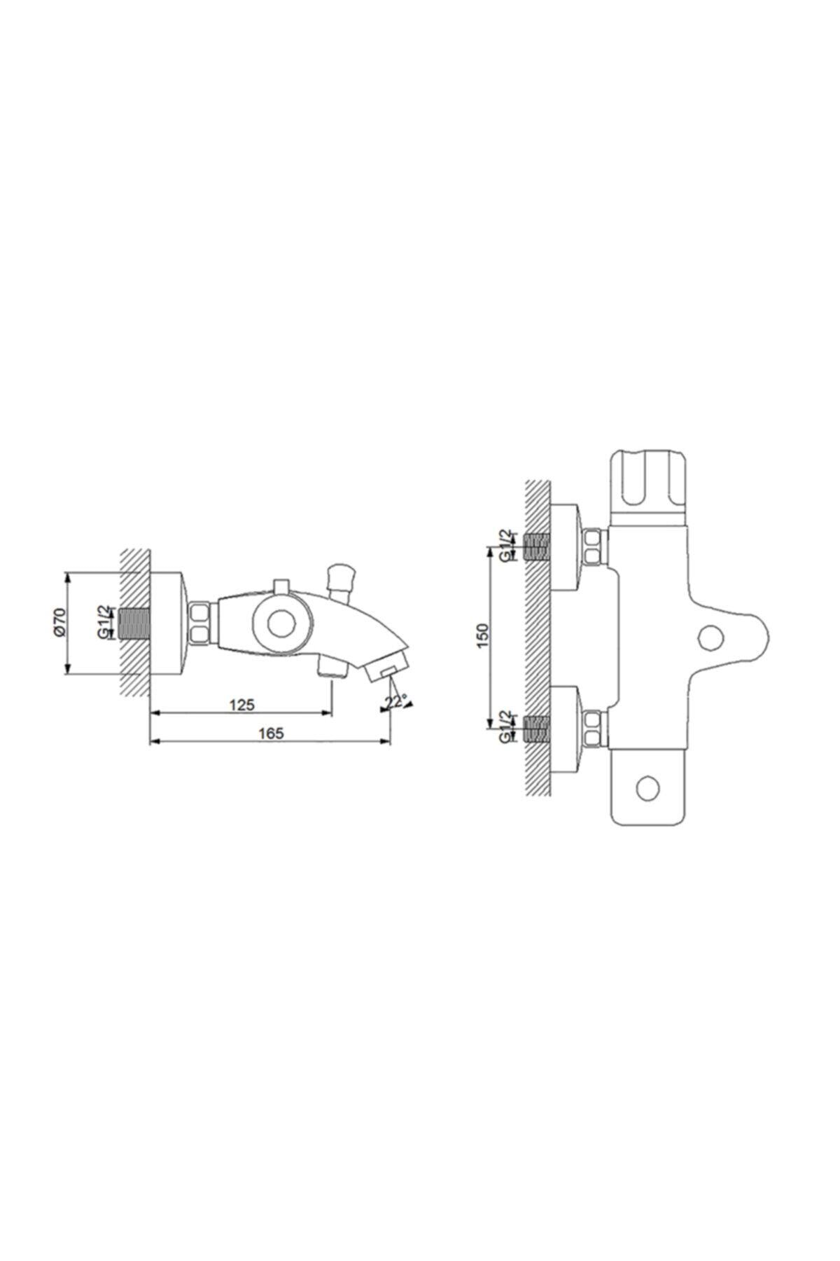 Newarc Teknotermostatık Banyo Bataryası 500511 Fiyatı, Yorumları - Trendyol