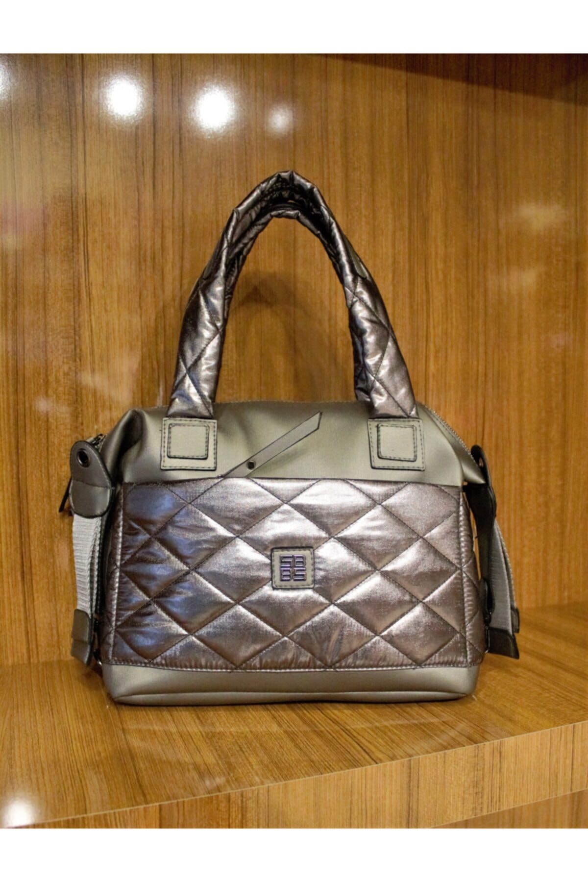 Grc aksesuar Shebella Kadın Platin Riverdale Paraşüt Kumaş Kol Omuz ...