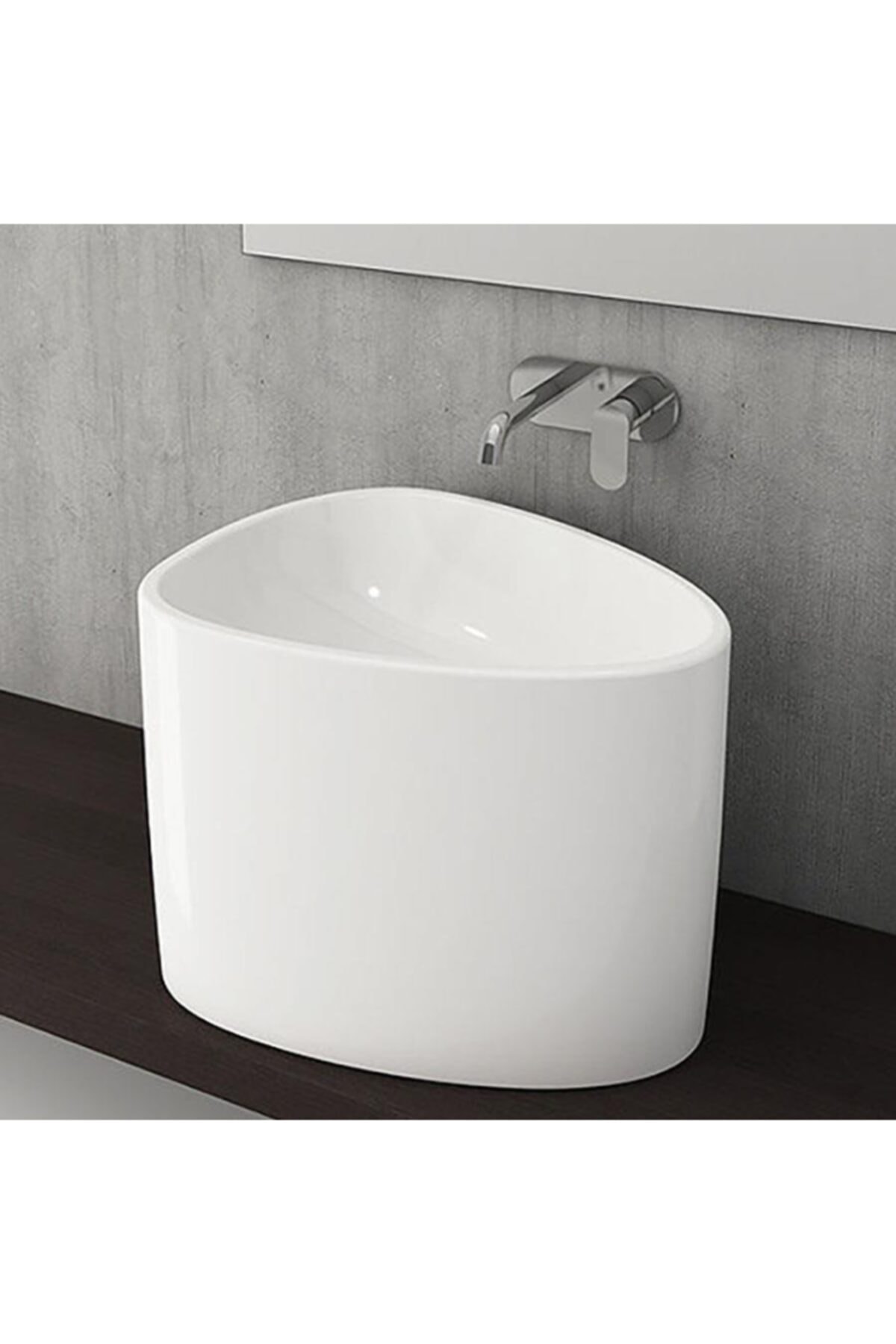 VitrA Frame 5653b403-0016 Tezgah Üstü Tv Lavabo, Clean, 57 Cm, Beyaz ...