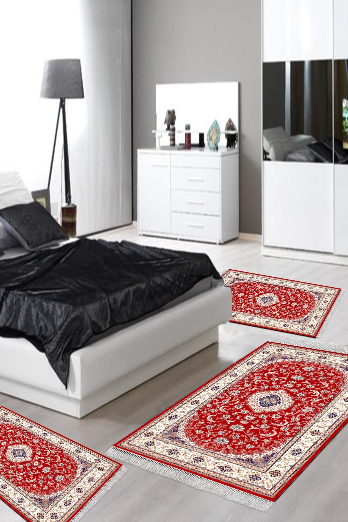 Alanur Home Eko Trend Djt Yıkanabilir Kaymaz Taban 3 Lü Yatak Odası ...