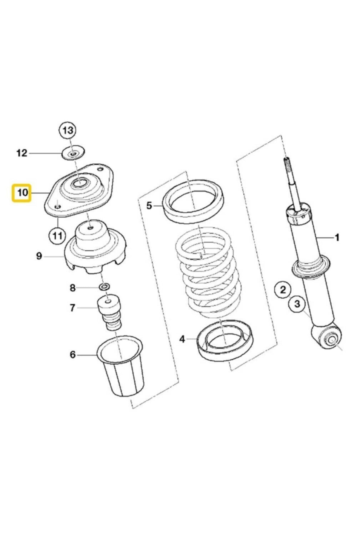 Heropar Rear Shock Absorber Mount Compatible With Mini R50 R52 R53 R55 ...