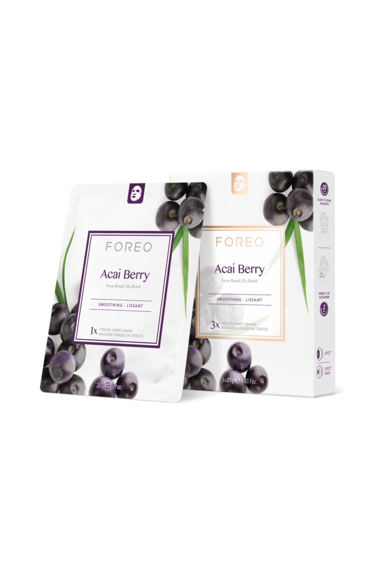 Foreo Acai Berry Pürüzsüzleştirici 3'lü Kağıt Maske - Fiyatı, Yorumları