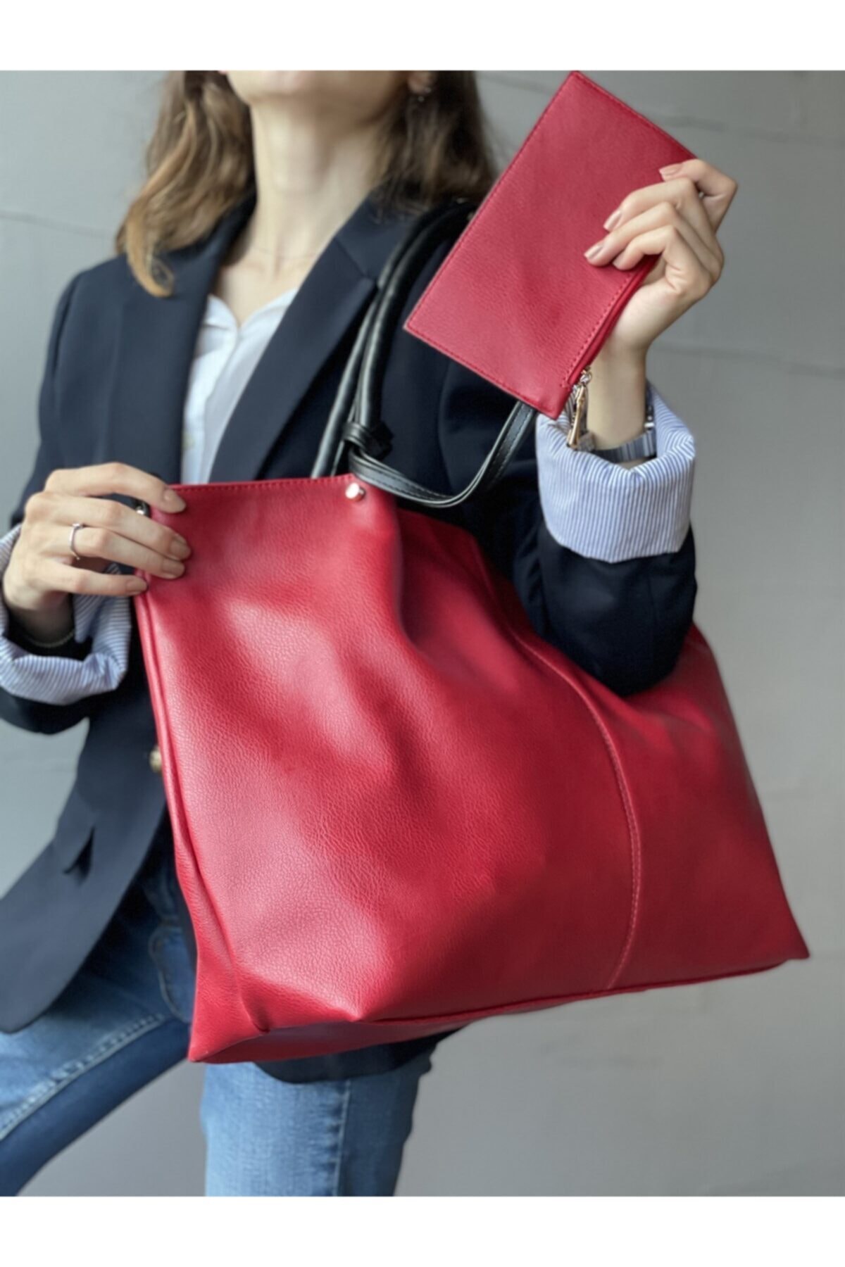 Vendetta Çanta Laura Deri Görünümlü 3 Parça Büyük Omuz Çantası - Fiyatı ...