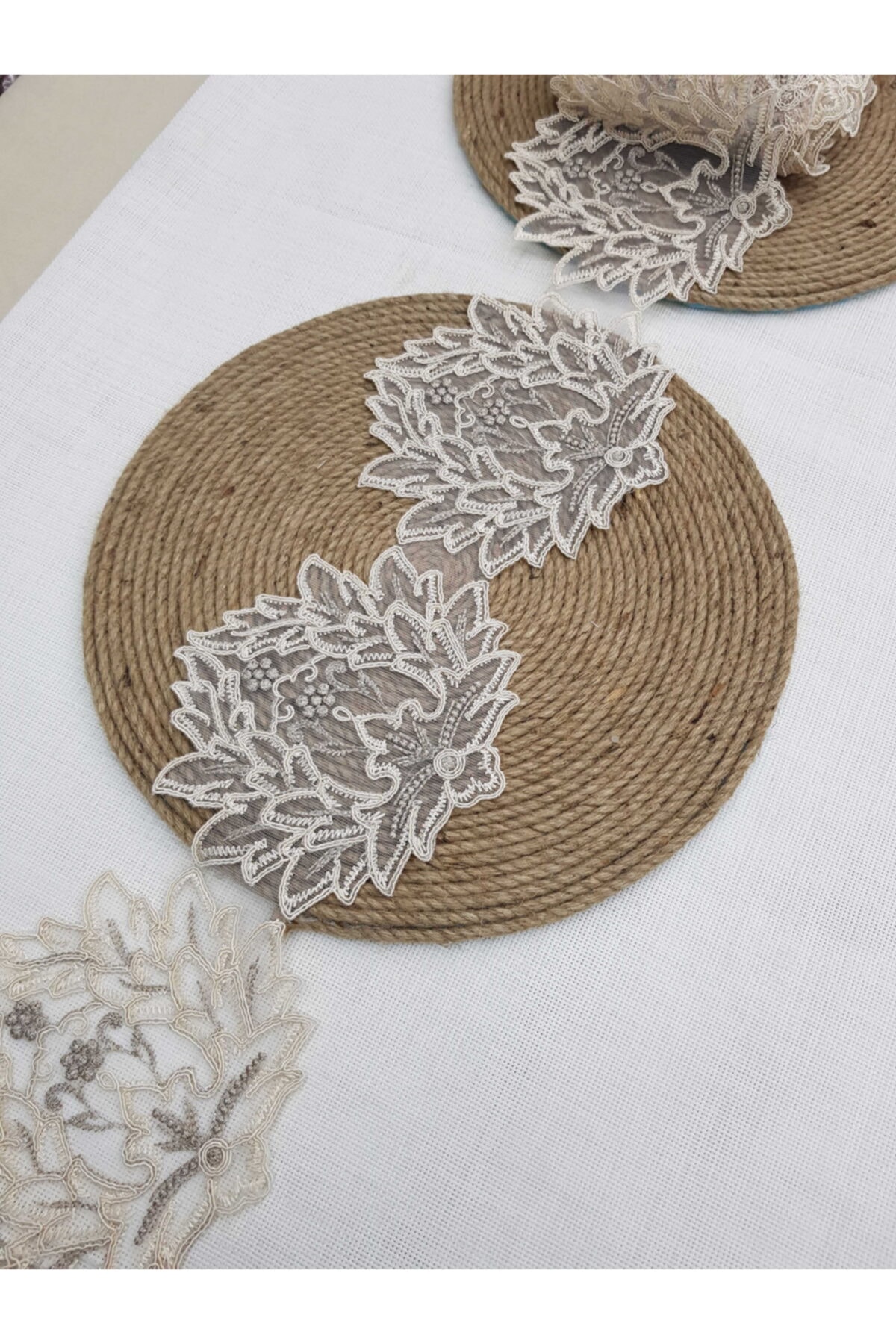 Esteks Dantel ve Tekstil Aksesuarları Fransız Danteli Güpür Bej ...
