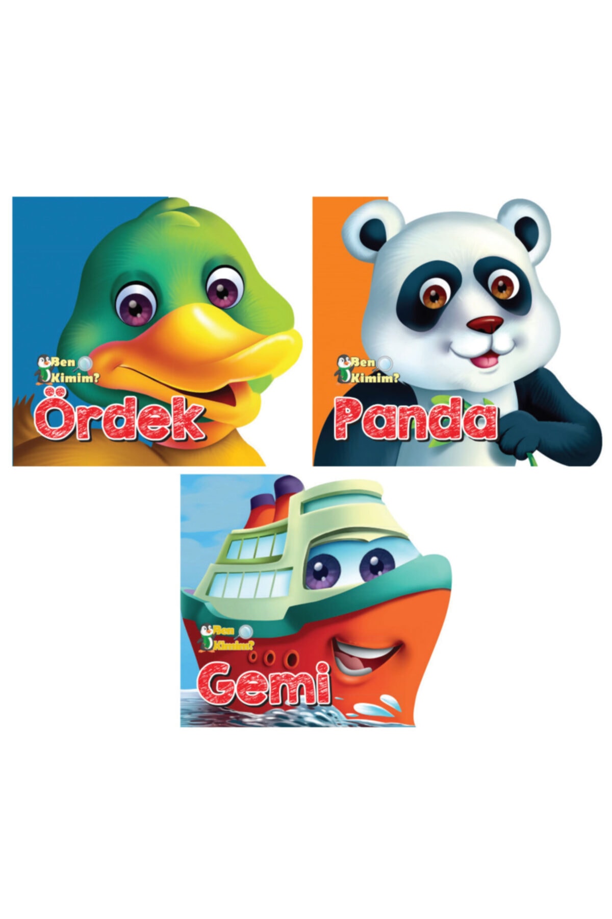 Yağmur Çocuk Who Am I Series Duck +Panda +Ship 3 Books 2-3 Years Old ...
