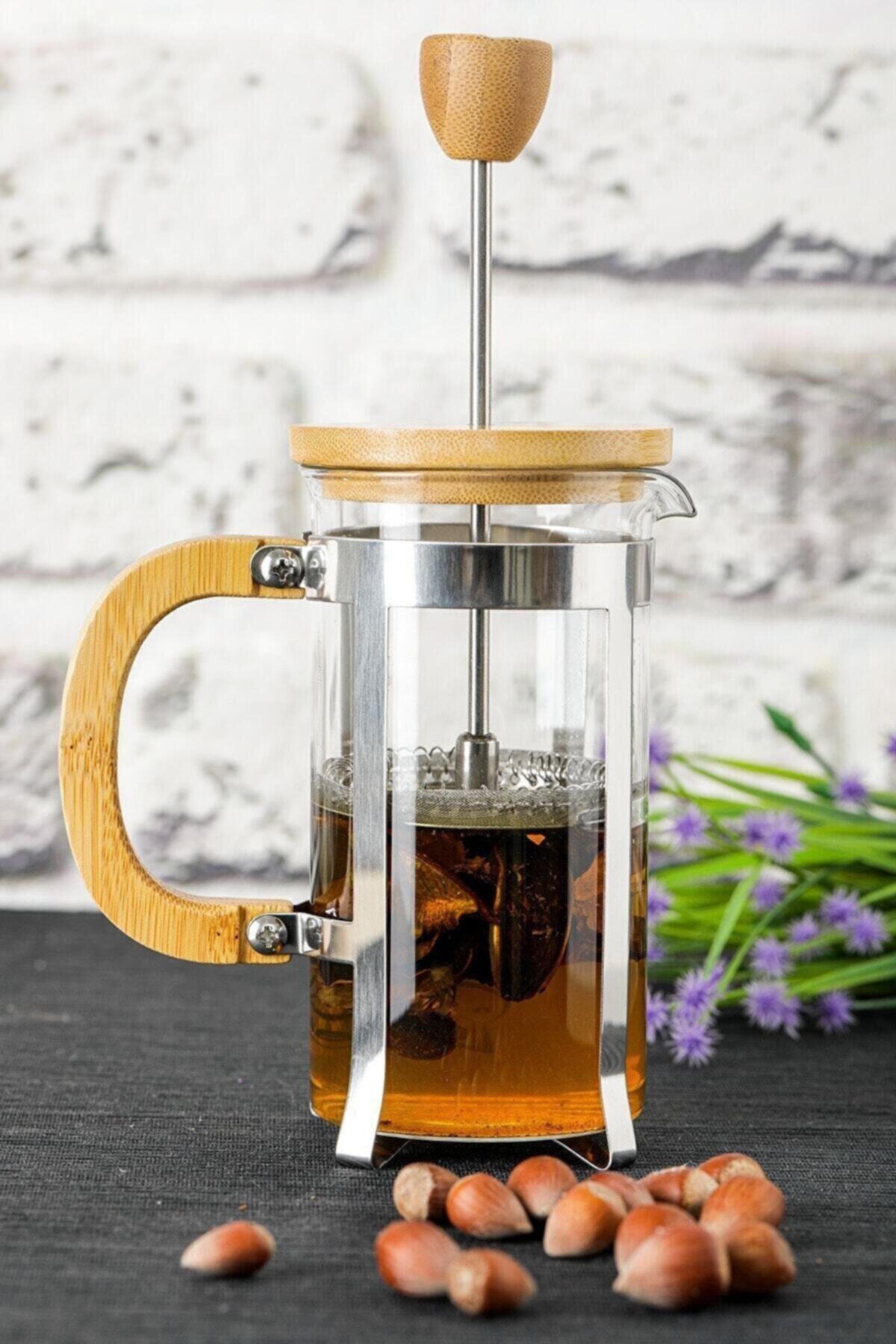 Genel Markalar Hometarz Cam French Press Filtre Kahve Demlik Bitki Çayı