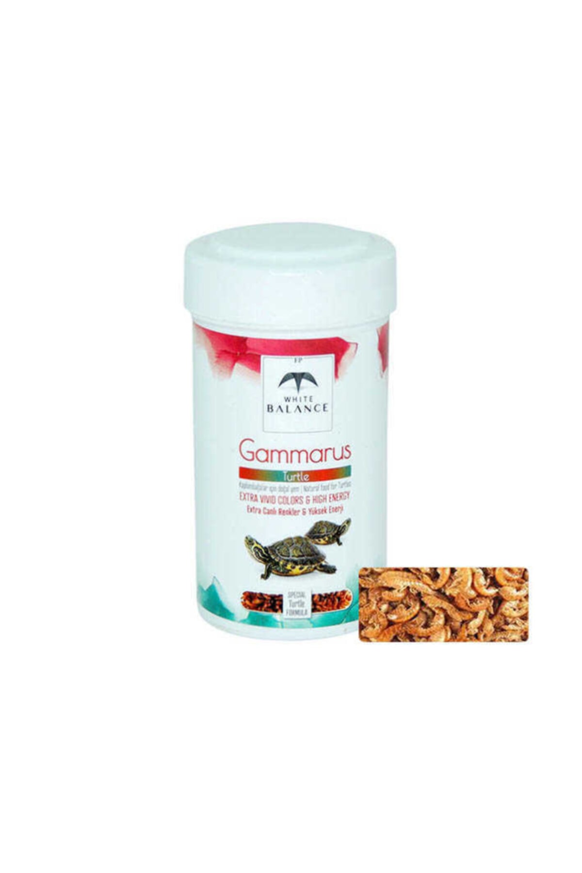 White Balance Gammarus Kurutulmuş Karides Kaplumbağa Yemi 100 Ml ...