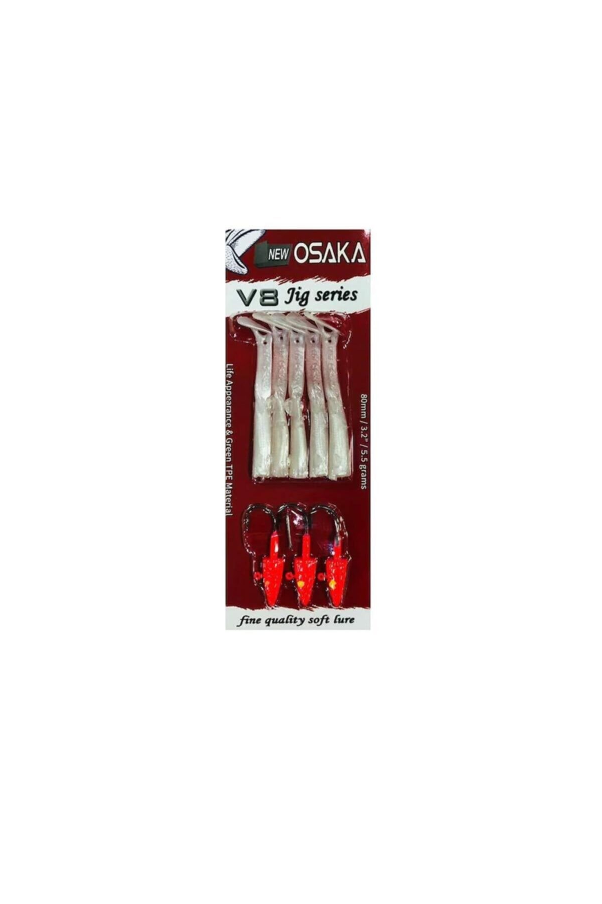 Osaka V8 Jig Series 80 Mm 5.5 gr Raglou Silikon Yem Pearl Red Head Fiyatı, Yorumları - Trendyol