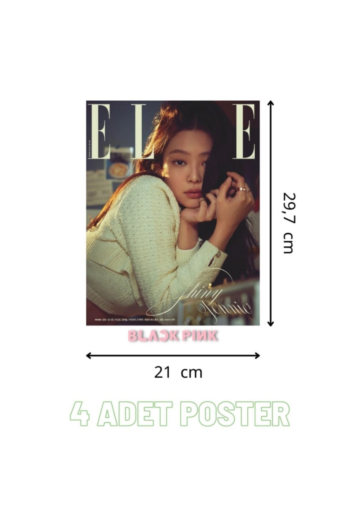 Kpop Dünyasi Blackpınk Jennie '' Elle '' Poster Set - Fiyatı, Yorumları