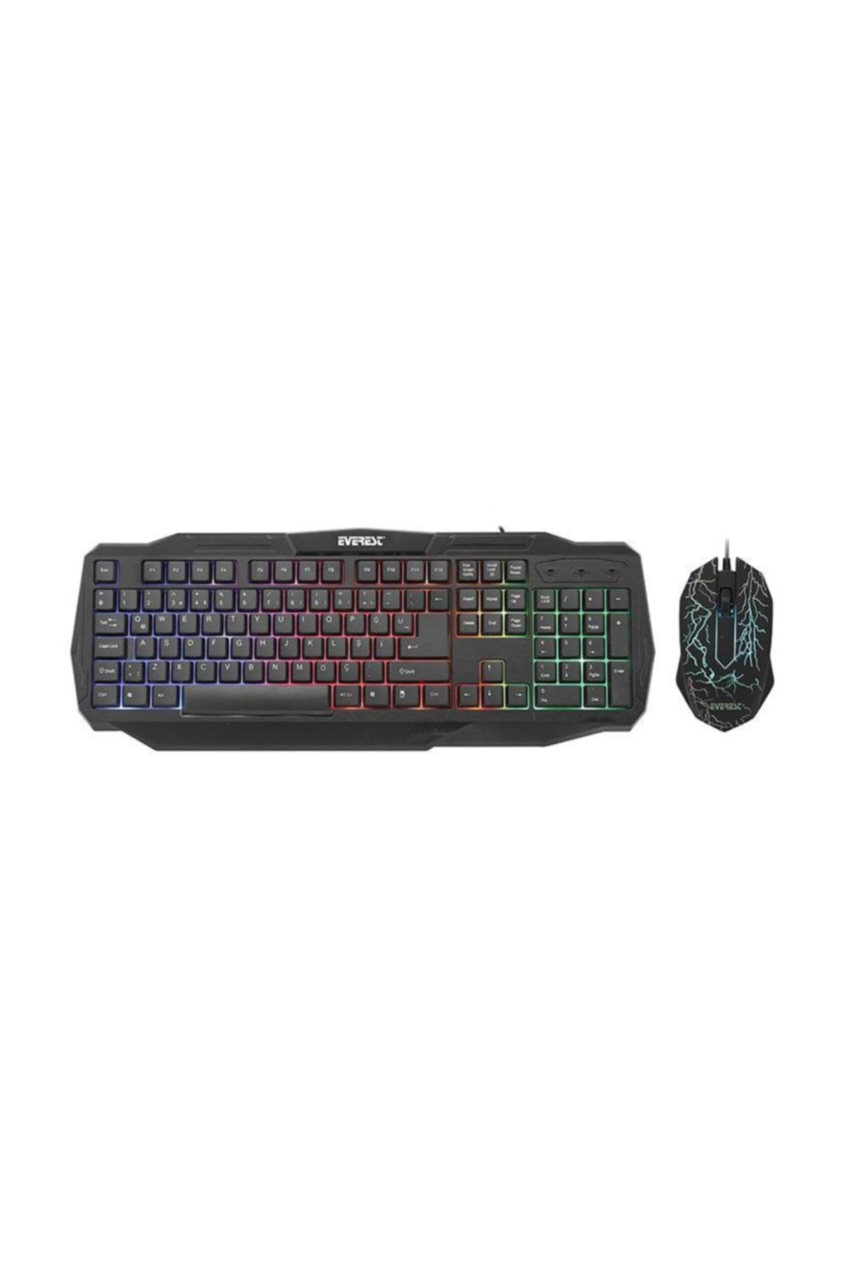 Everest KMX-86 Olivine Kablolu RGB Işıklandırmalı Gaming Q Multimedia Klavye+ Mouse Set Everest KMX-86 Olivine Kablolu RGB Işıklandırmalı Gaming Q Multimedia Klavye+ Mouse Set