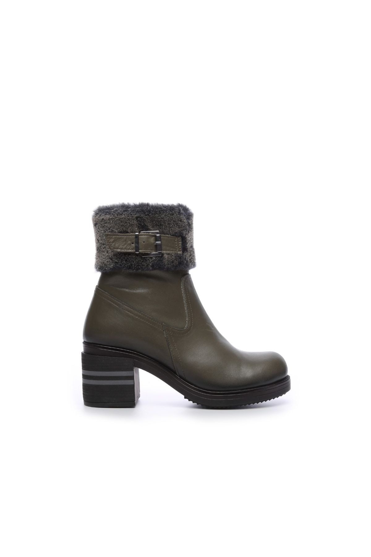 KEMAL TANCA Hakiki Deri Yeşil Kadın Casual Bot