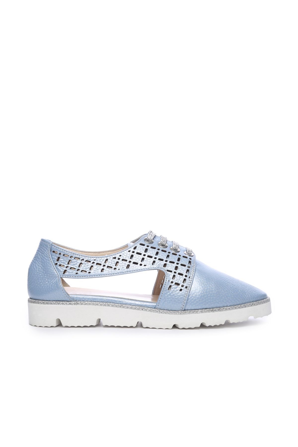 KEMAL TANCA Hakiki Deri Mavi Kadın Spor Ayakkabı KEMAL TANCA Hakiki Deri Mavi Kadın Spor Ayakkabı