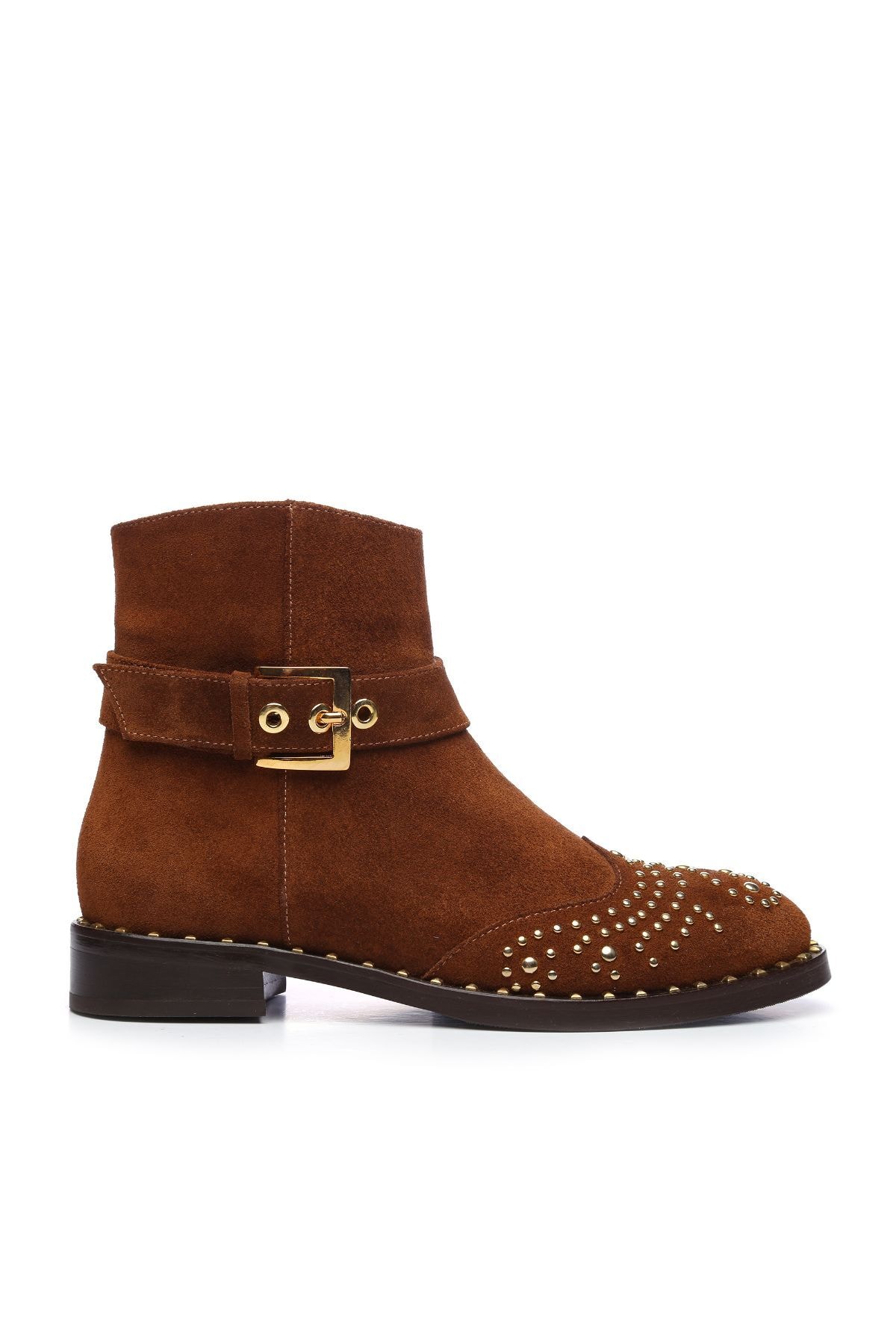 KEMAL TANCA Hakiki Deri Kahverengi Kadın Casual Bot