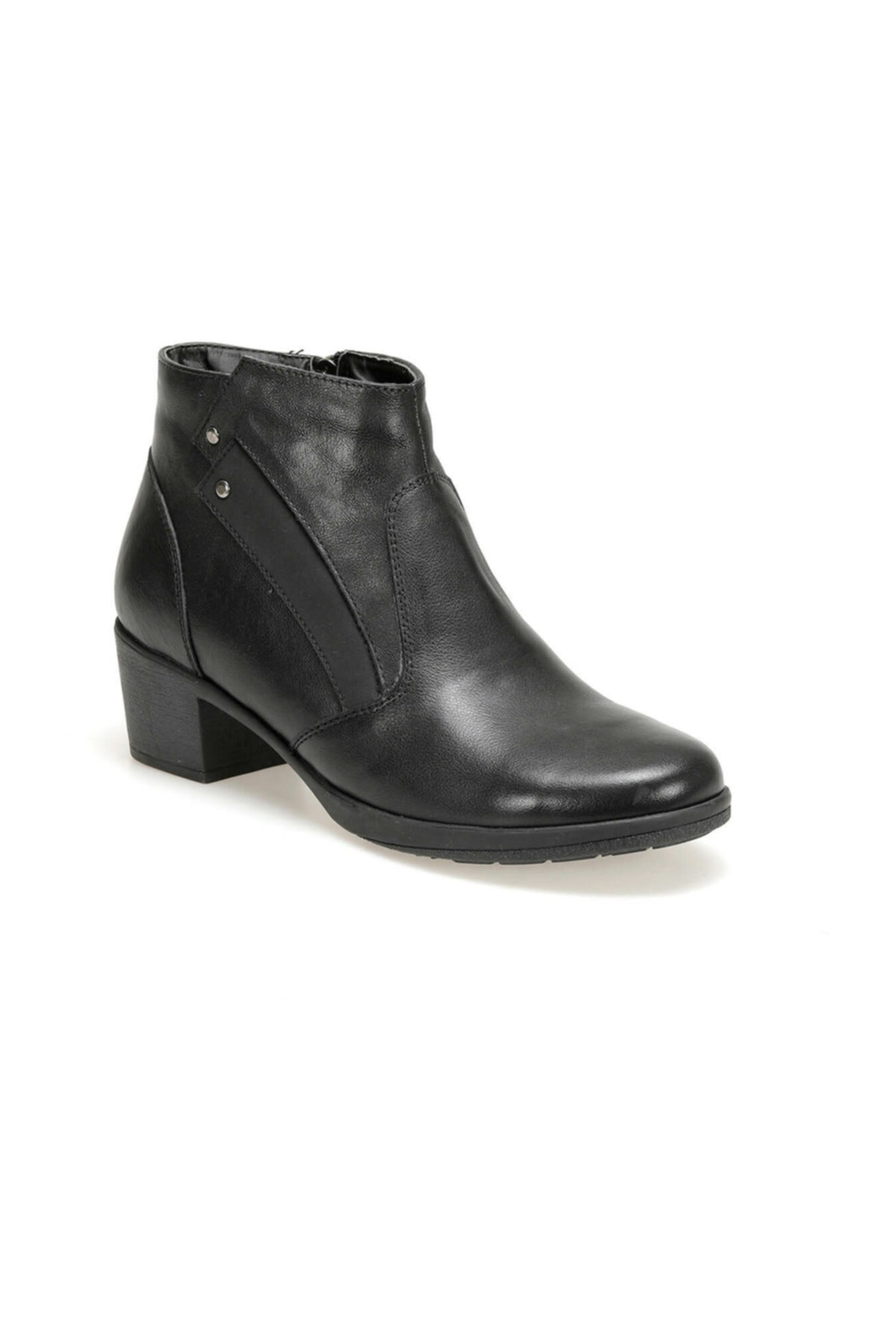 Polaris 5 Nokta Hakiki Deri Siyah Kadın Sneaker