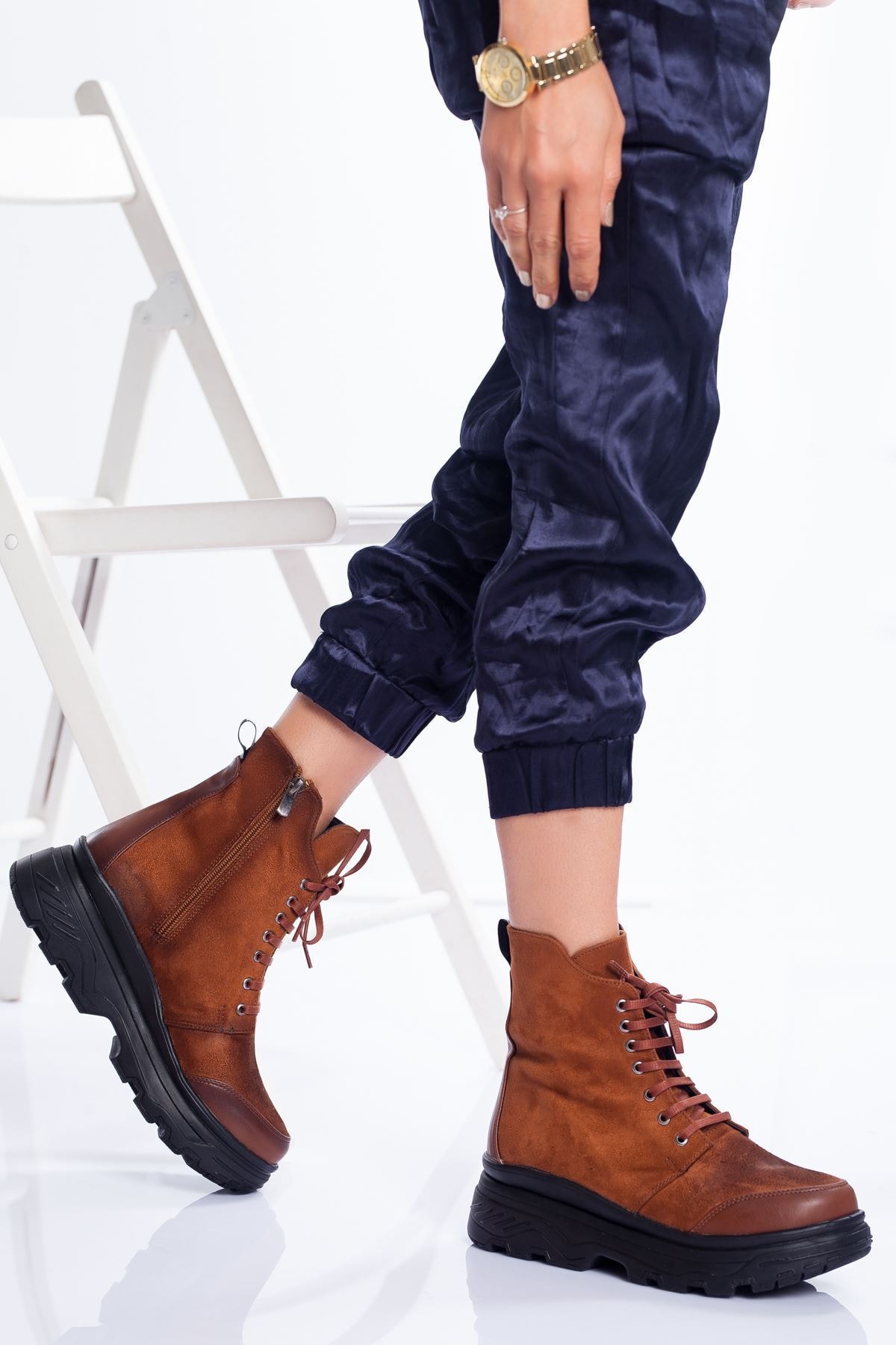 Ayakkabı Frekansı Flora Bot Taba Süet