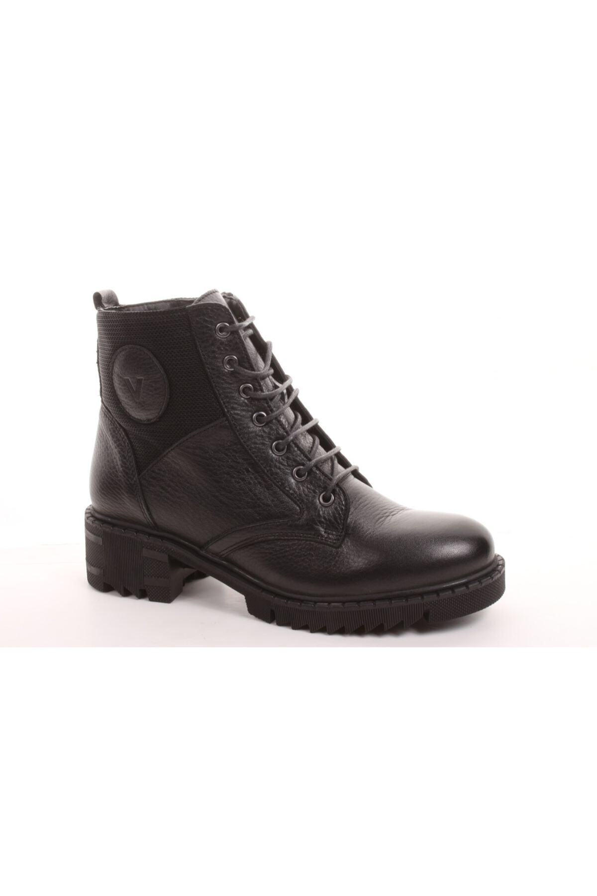 Venüs Siyah-Gri Kadın Bot & Bootie