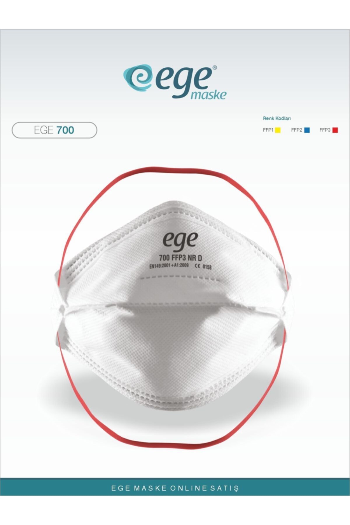 EGE MASKE Ege Ffp3 700 Nr N95 Ventilsiz Maske 40'lı Paket - Fiyatı, Yorumları