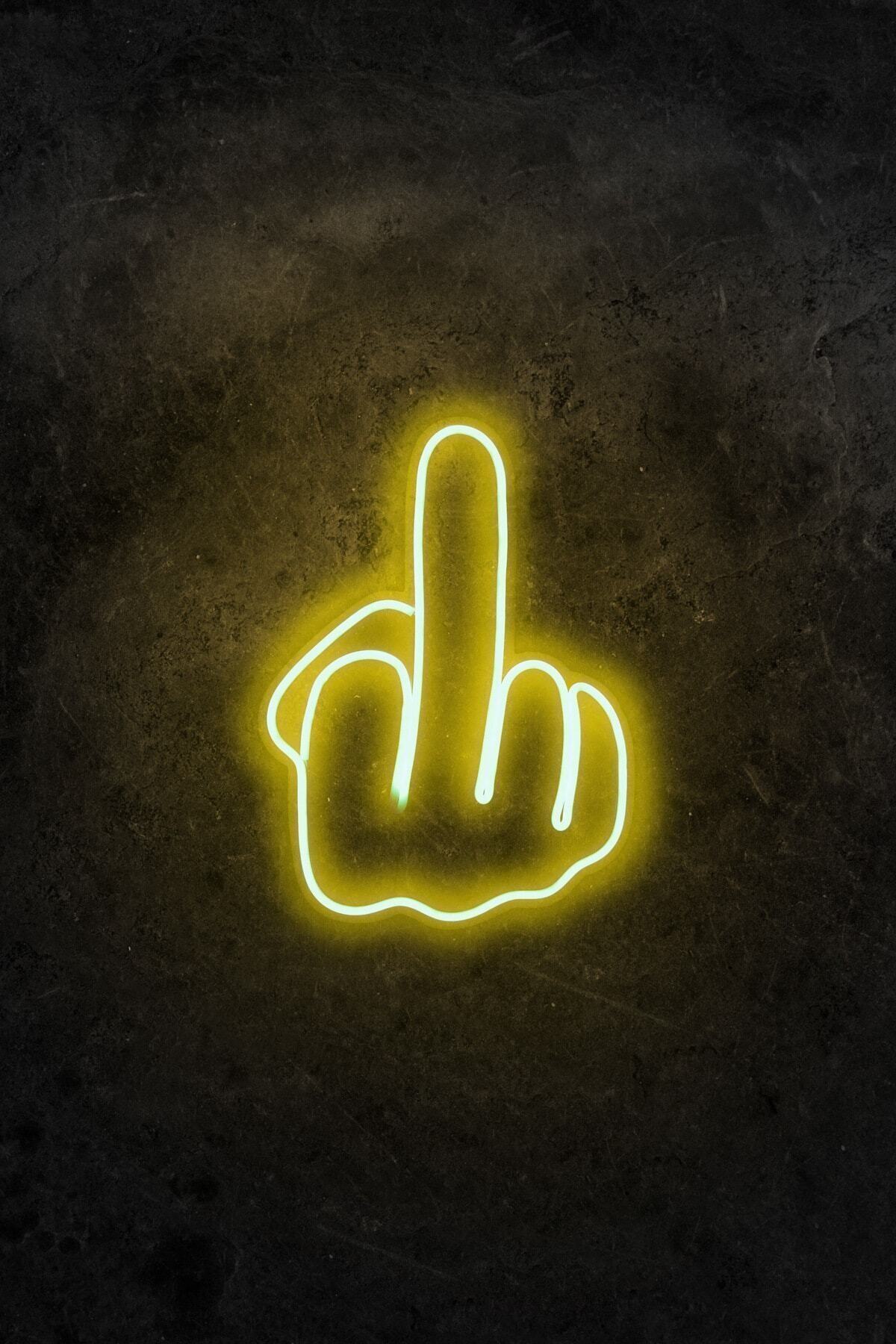 neon graph - Middle Finger - Led Dekoratif Duvar Aydınlatması Neon ...