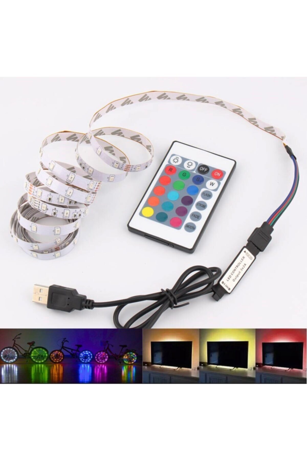 HANOVER Tv Arkası Uzaktan Kumandalı Rgb Led Şerit Aydınlatma Seti 1,5 ...