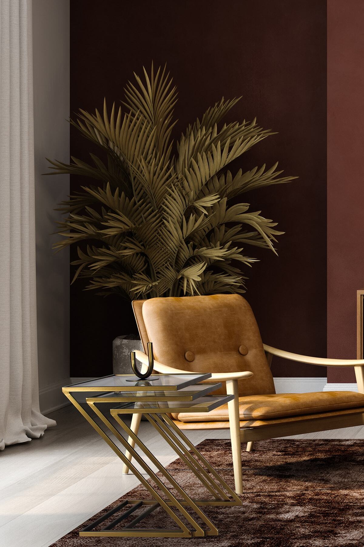 Modabilya Zox Gold Metal Camlı Zigon Yan Sehpa Fiyatı, Yorumları - Trendyol