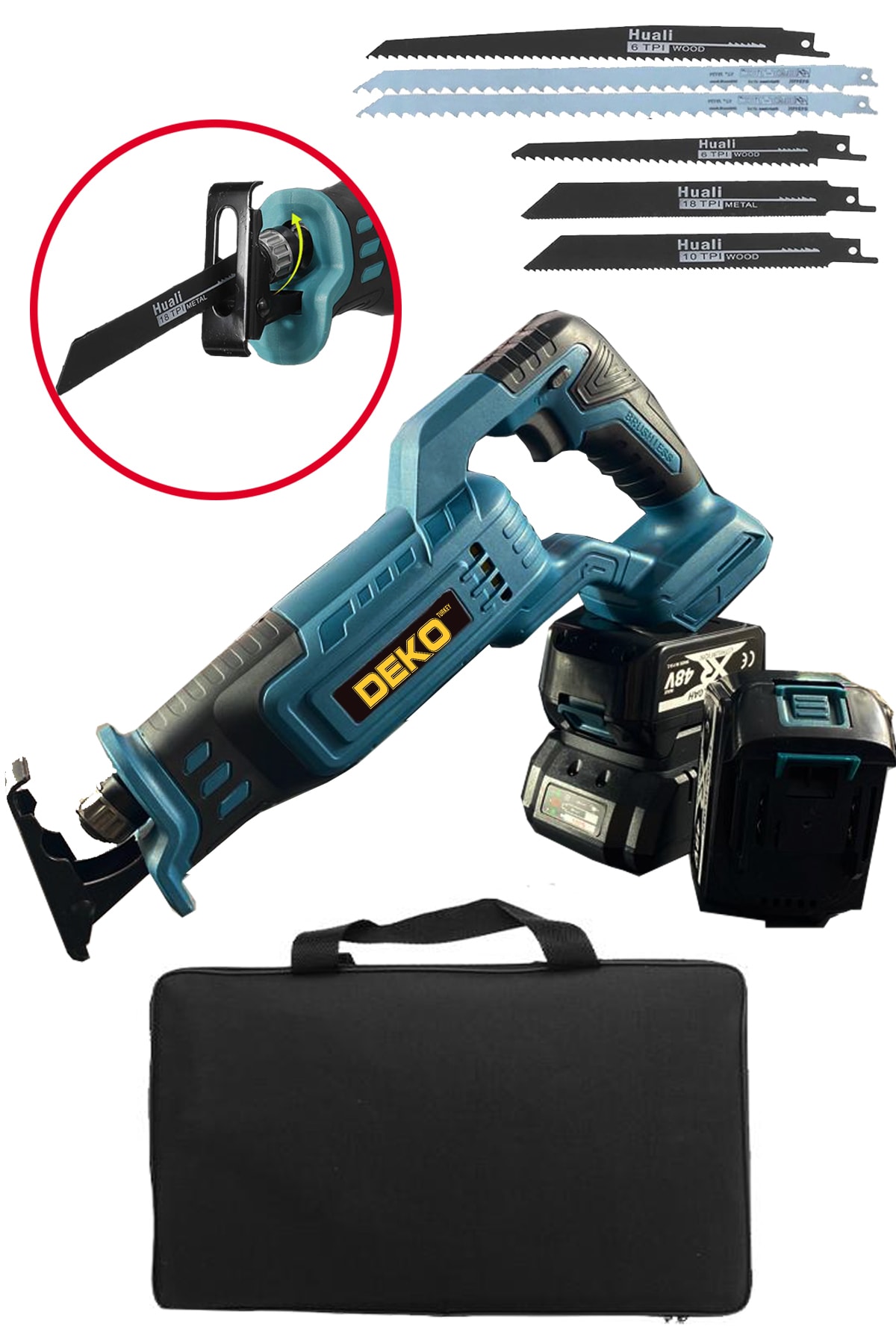 DEKO TURKEY Kömürsüz Motor 48v Panasonic Çift Akülü Tilki Kuyruğu Kemik ...