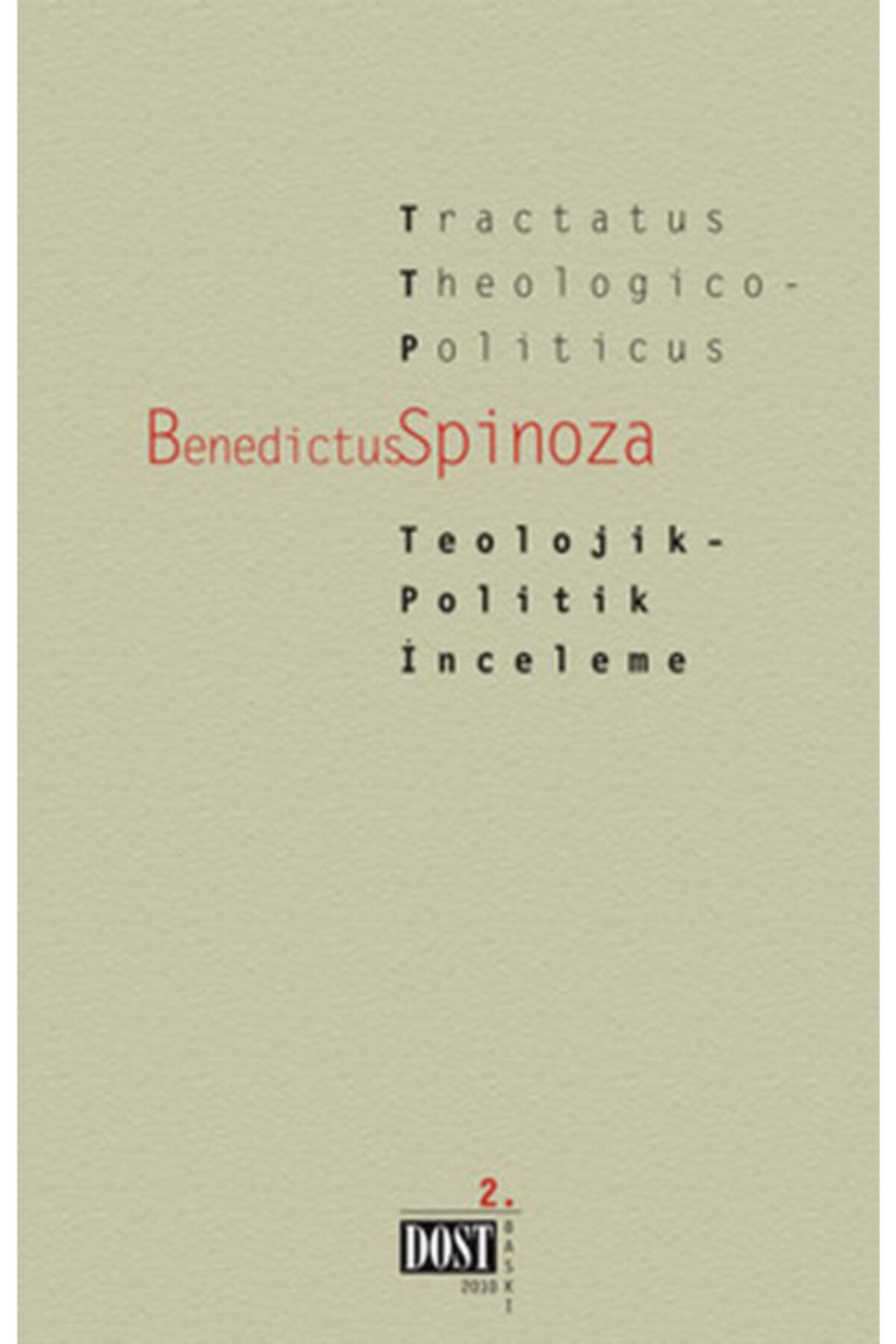 Genel Markalar Teolojik Politik Inceleme / Benedictus De Spinoza / / 9789752983717 Fiyatı ...