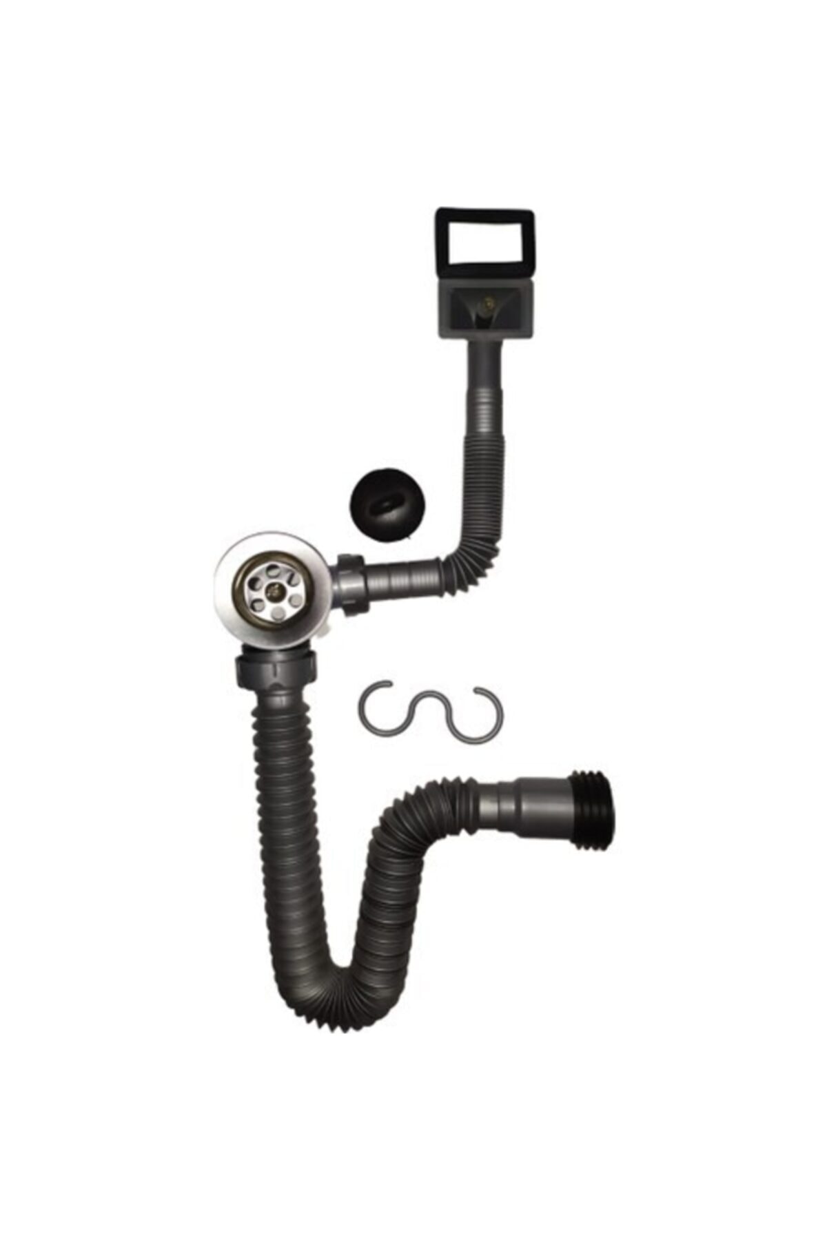 yapıtaşı Mutfak Evye Lavabo Sifonu Yandan Taşmalıklı Sifon Gri/beyaz ...