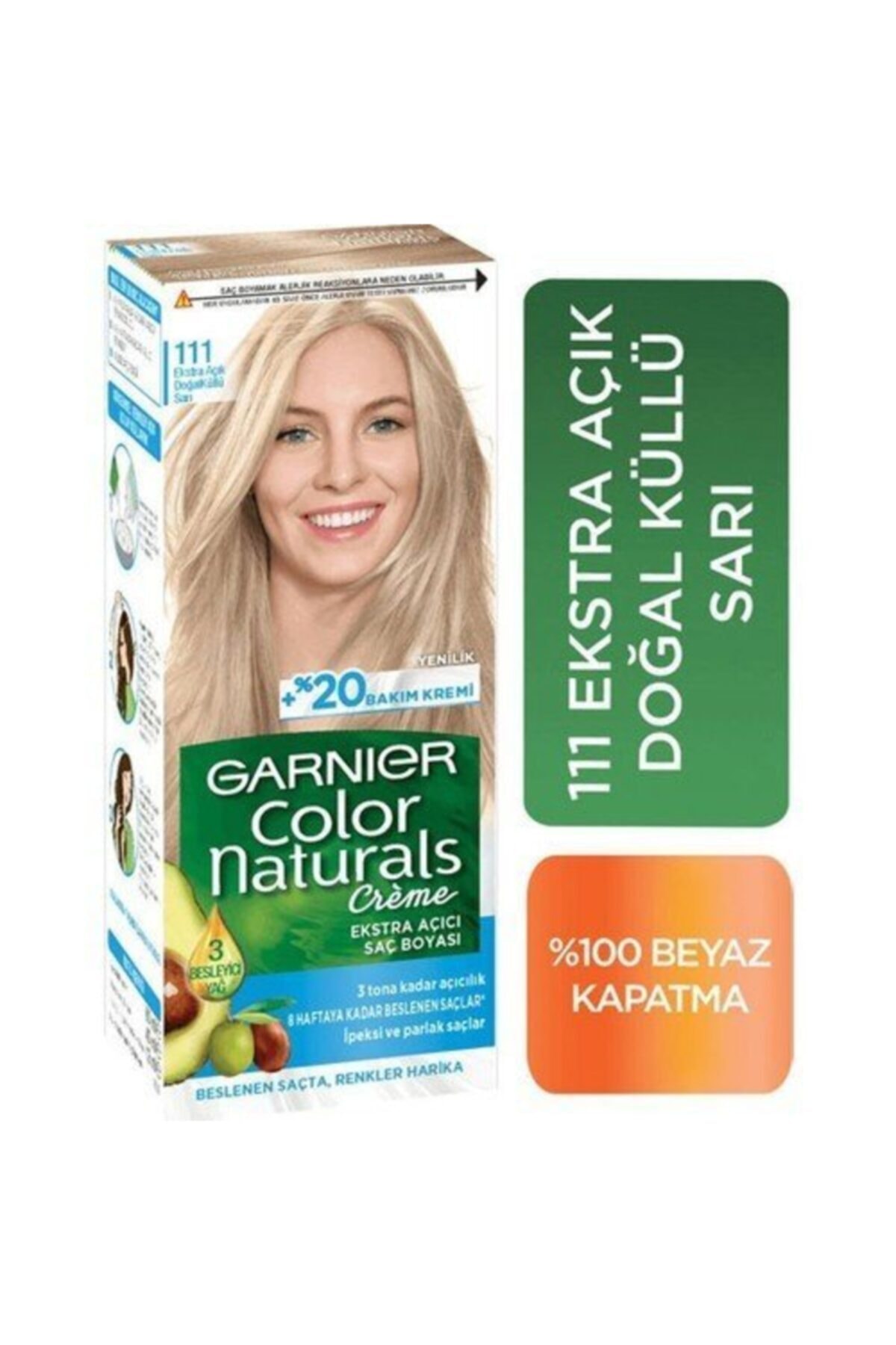 Garnier Color Naturals 111 Eks. Açık Doğal Küllü Sarı - Fiyatı, Yorumları