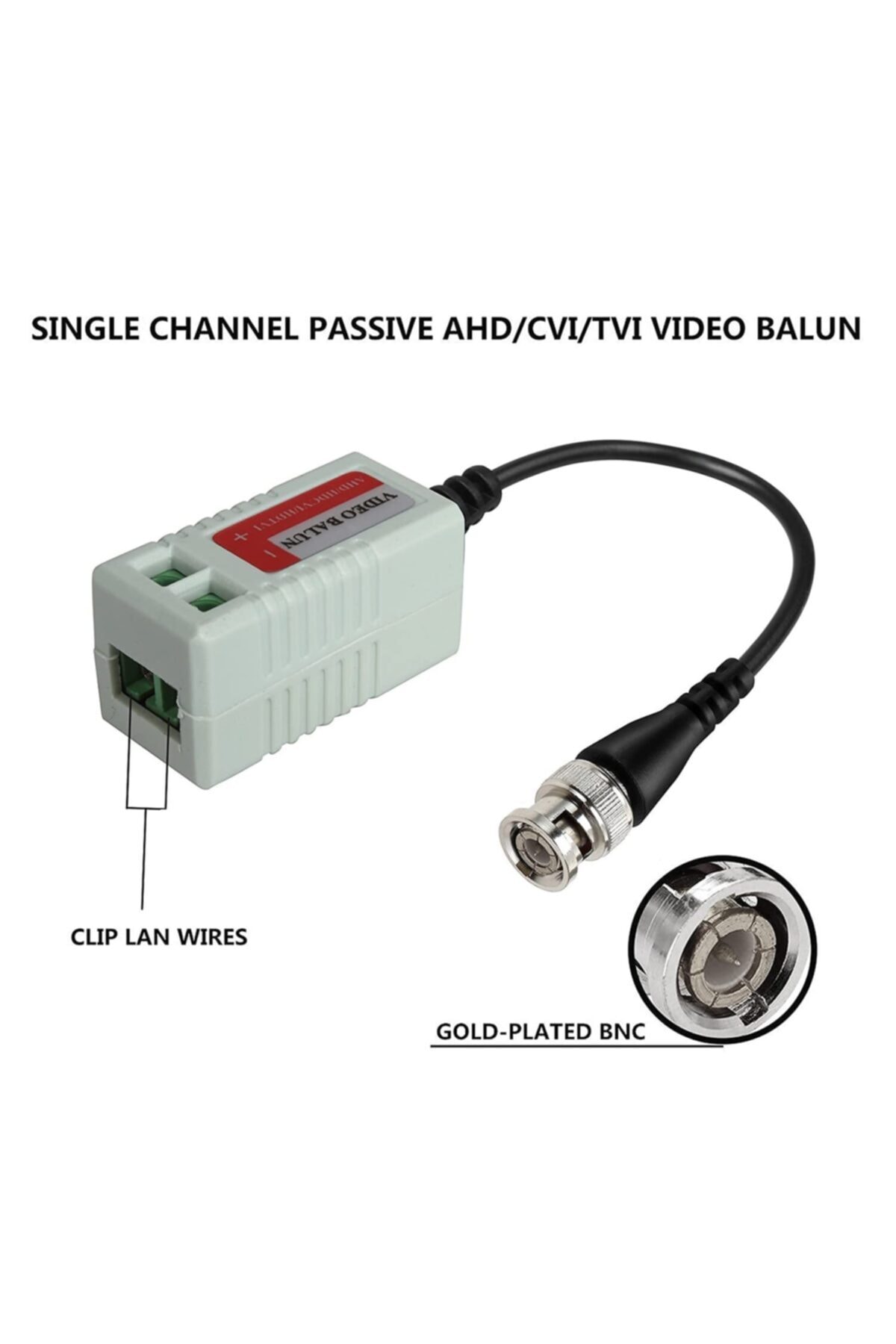 MOLIX Bnc Video Balun Pasif Sinyal Alıcı-vericileri Hd-cvı/tvı/ahd Cctv ...