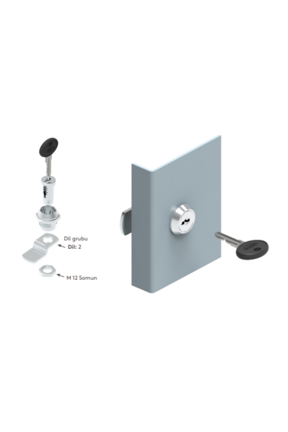 MESAN Latch Lock Chrome Plated 050 - Trendyol