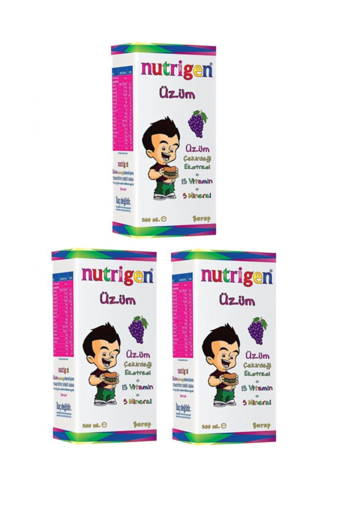 Nutrigen Üzüm Pediatrik Şurup 200 ml 3 Adet Fiyatı, Yorumları - Trendyol