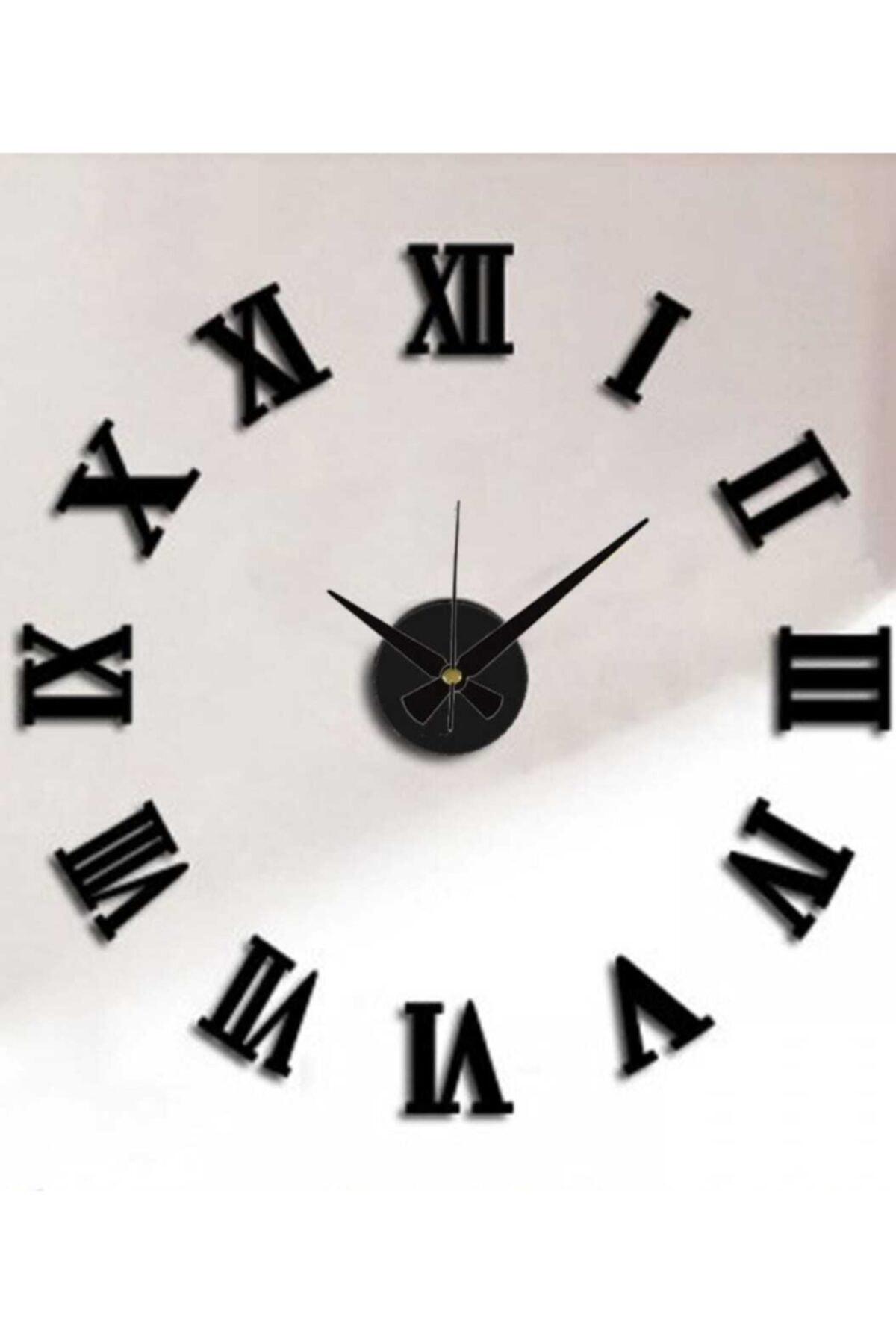 KEMSON Italy Desing 3d Siyah Büyük Boy Rom Rakamlı Yapışkanlı Duvar ...