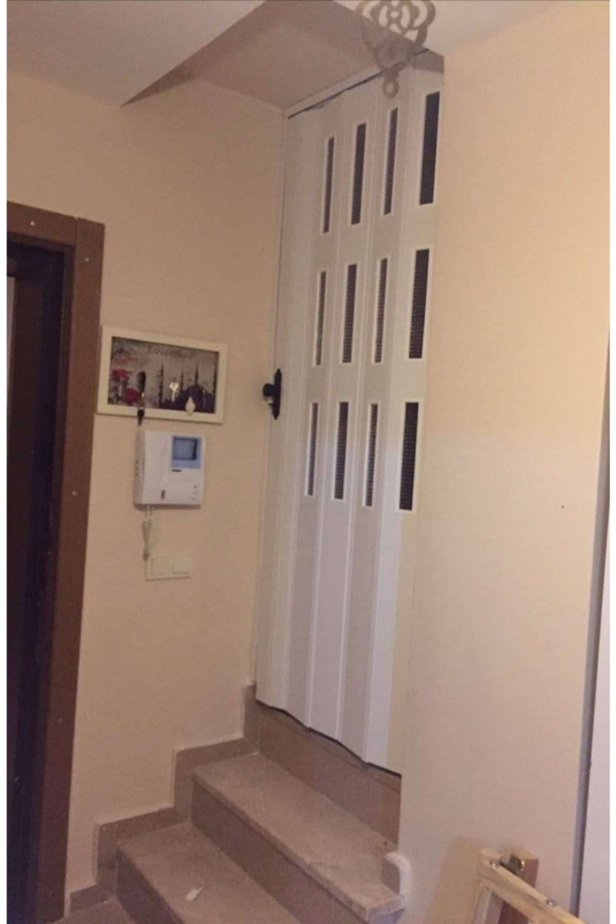 ERİKMANN Akordiyon Kapı 190 H 215 Camlı Beyaz Katlanır Pvc Banyo Mutfak ...